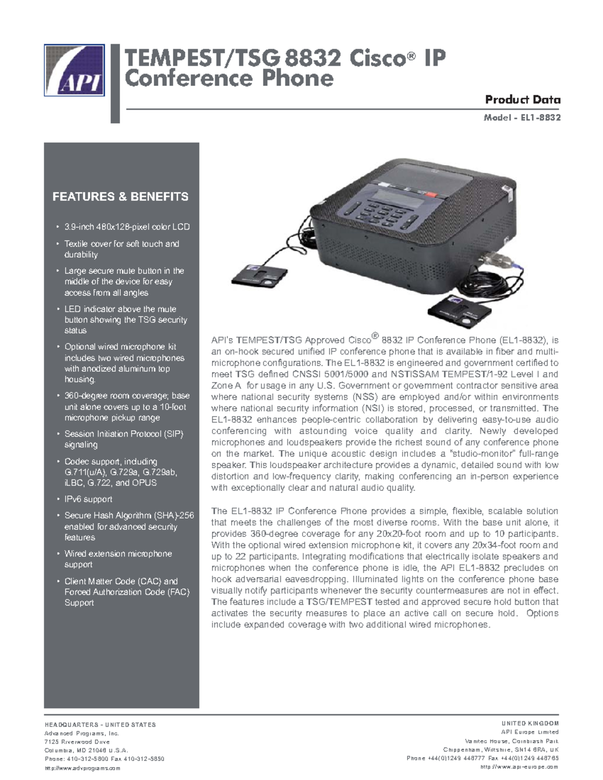 8832-Modified-Cisco-IP-Conference-Phone- Tempest-Level 1-CNSS-TSG ...