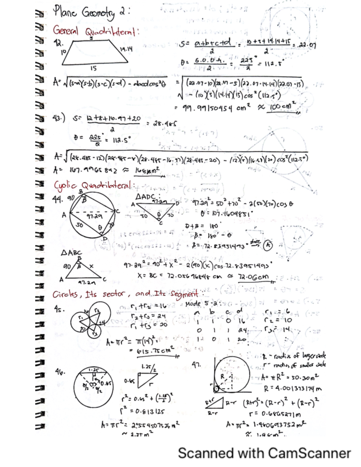 Plane Geometry 2 Handout Solutions - Plane Geomotry 2: General ...