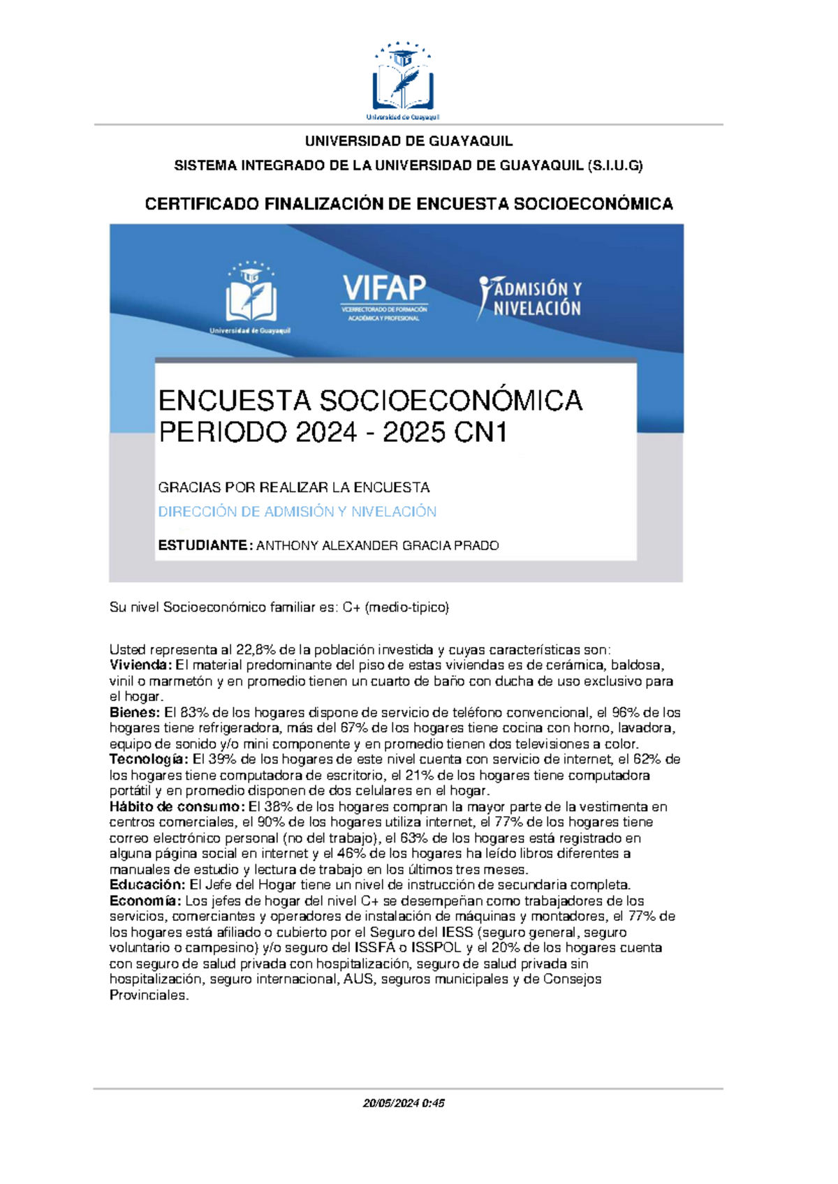 Encuesta Finalizada - apoyo - ESTUDIANTE: ANTHONY ALEXANDER GRACIA ...