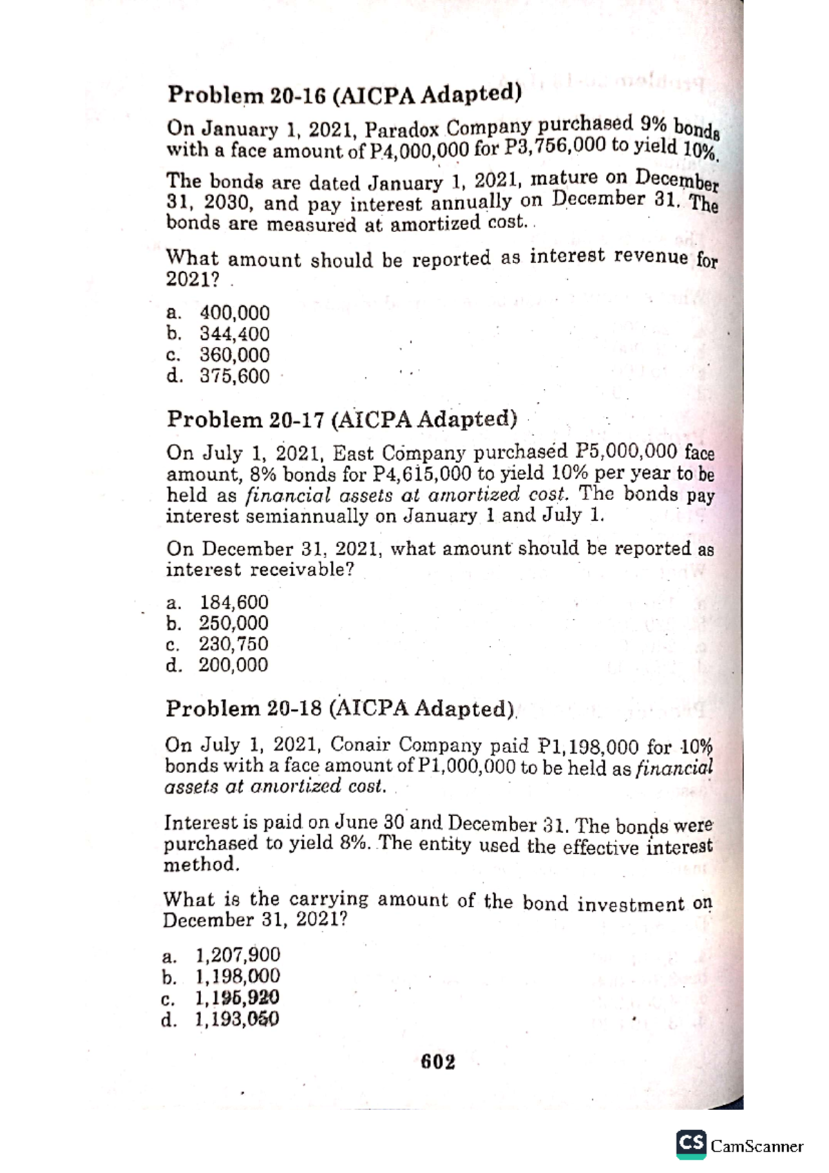 Problem 20 - Intermediate Accounting (Volume One) 2021 Edition By: Valix - Accountancy - Studocu
