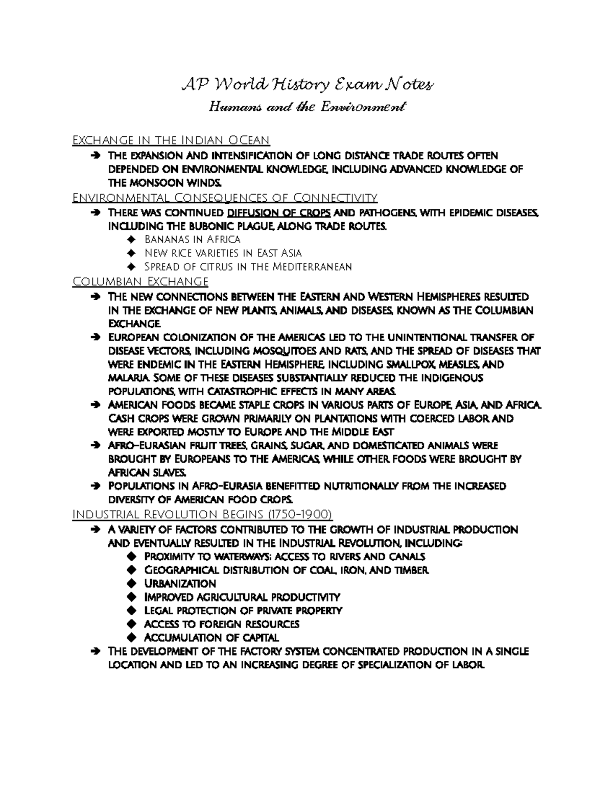 Humans and the Environment - 𝓐𝓟 𝓦𝓸𝓻𝓵𝓭 𝓗𝓲𝓼𝓽𝓸𝓻𝔂 𝓔𝔁𝓪𝓶 𝓝𝓸𝓽𝓮𝓼 𝐻𝓊𝓂𝒶𝓃𝓈 𝒶𝓃𝒹 𝓉𝒽𝑒 ...