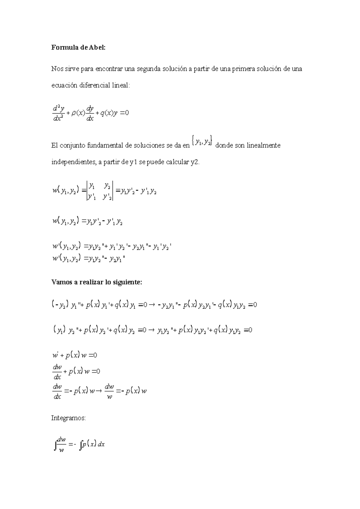 Formula de Abel ejemplos - Formula de Abel: Nos sirve para encontrar ...