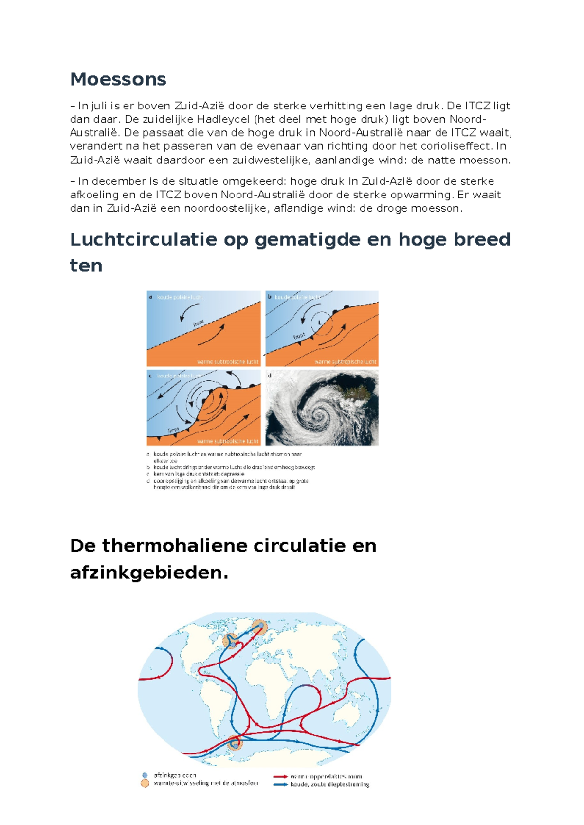 Aardrijkskunde begrippenlijst - Moessons In juli is er boven Zuid-Azië ...