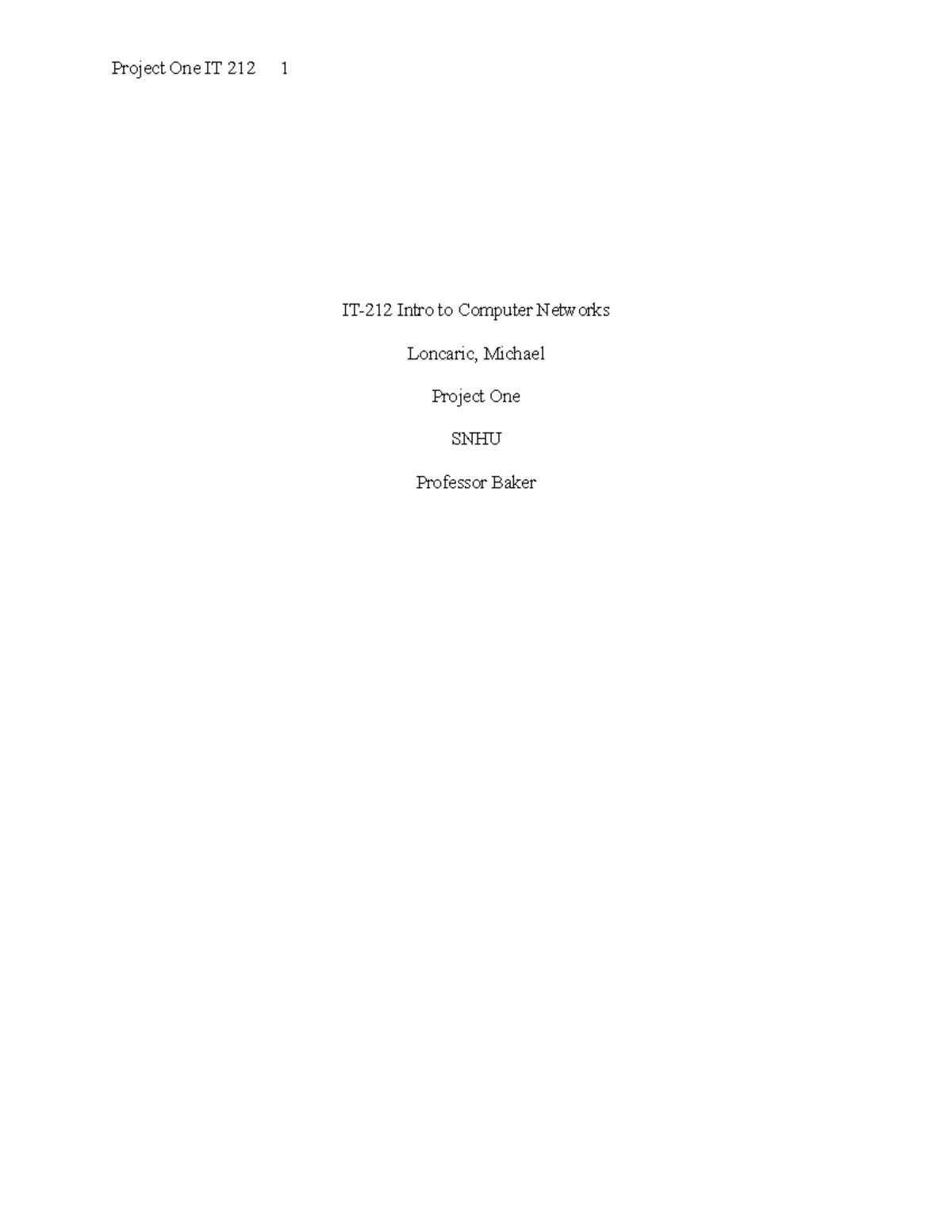 IT212 final project - IT-212 Intro to Computer Networks Loncaric ...