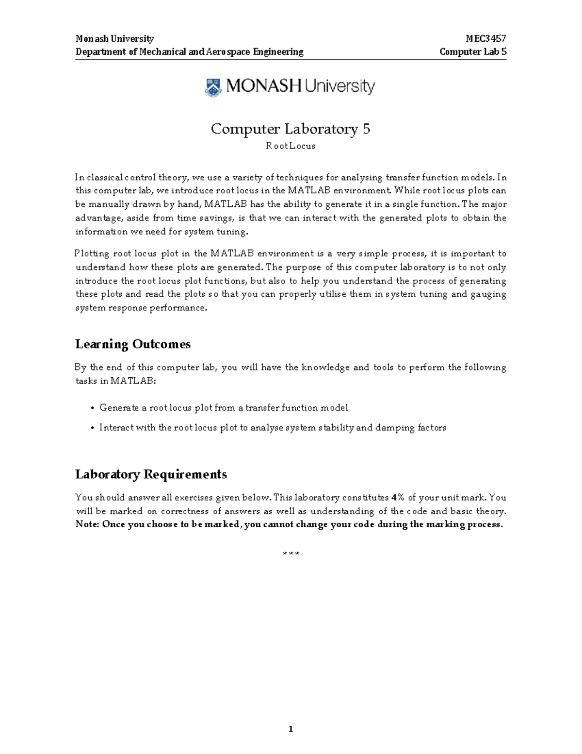 MEC3457-Computer-Lab-5 - Department of Mechanical and Aerospace ...