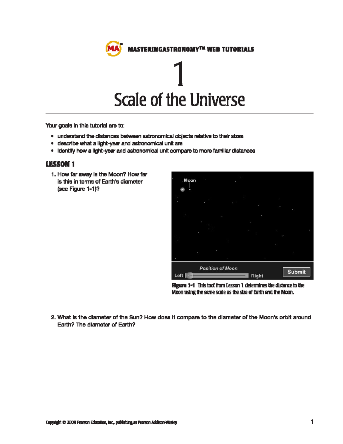 Lab 1 Scale of the Universe - ASTR 115 - Studocu
