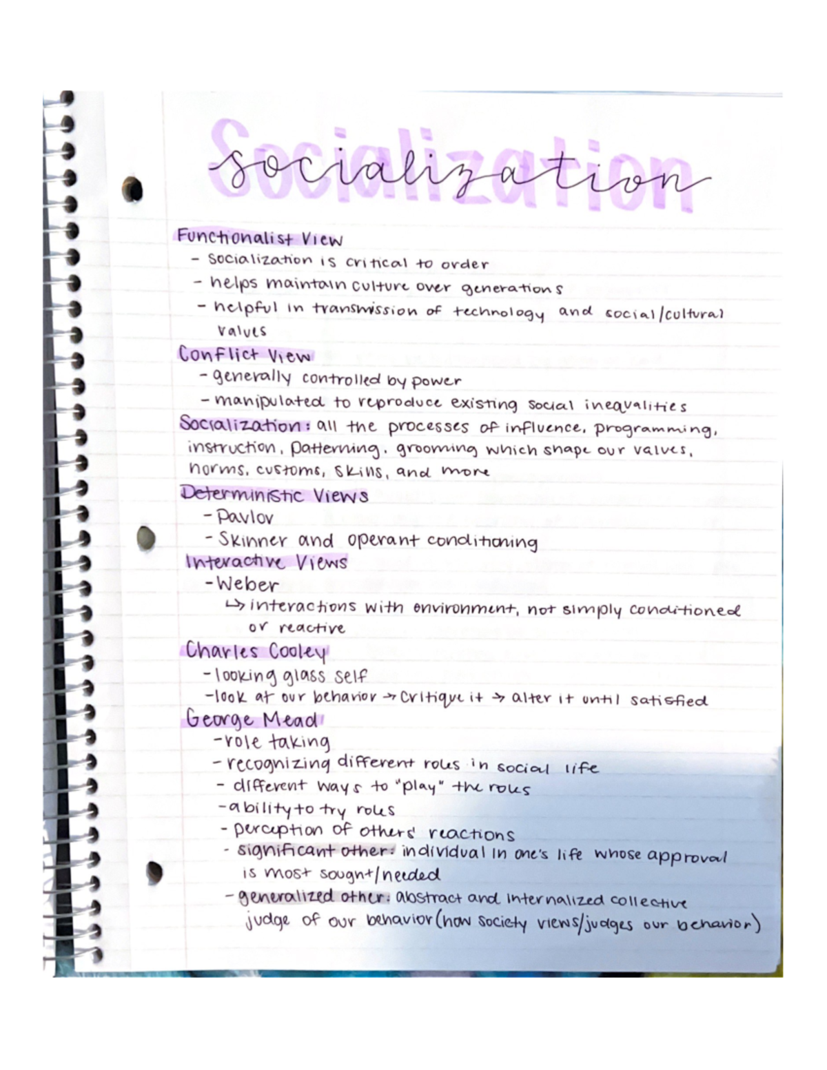 Socialization - notes - SOC WRK-990 - Studocu