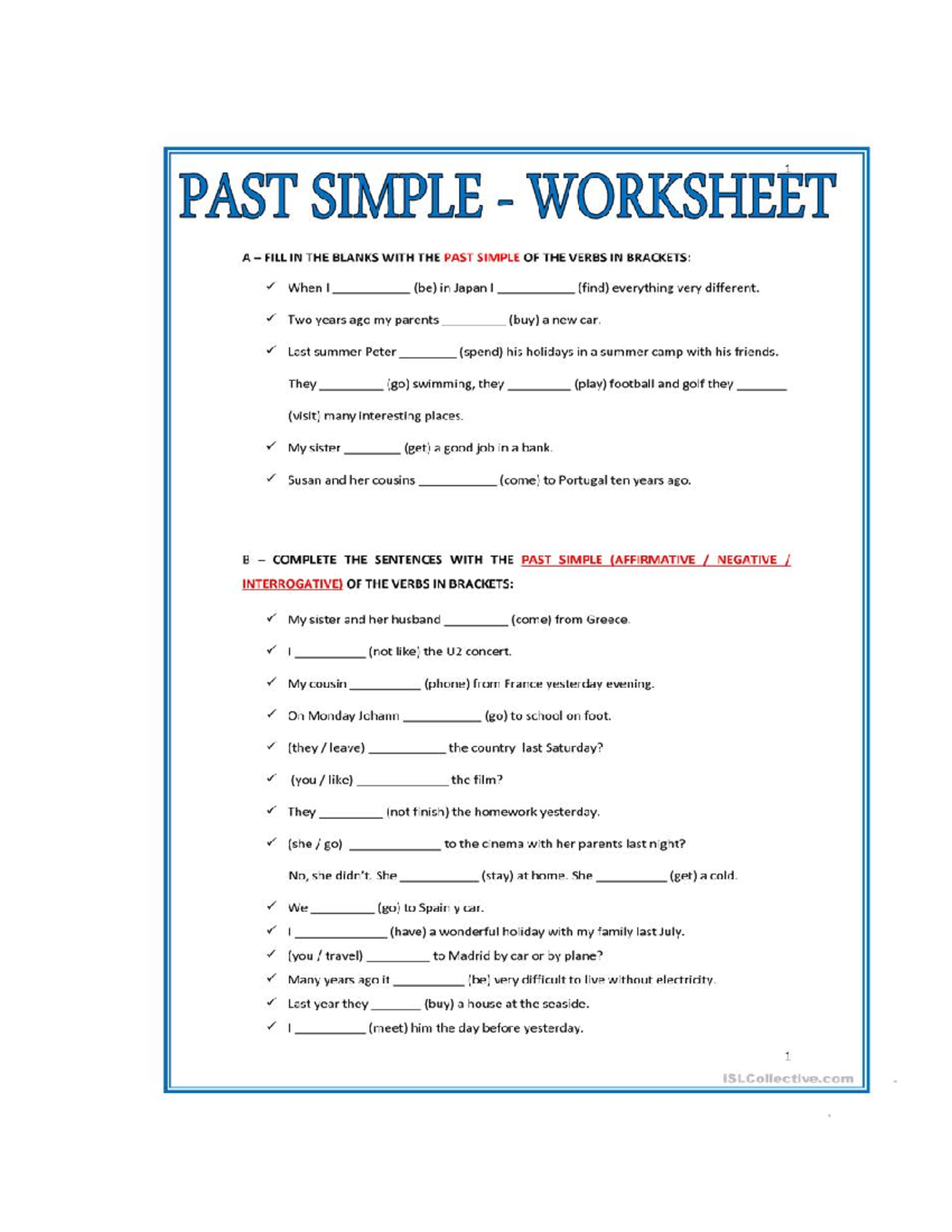 PAST Simple- Jorgito - Clases de inglés - past simple - Studocu