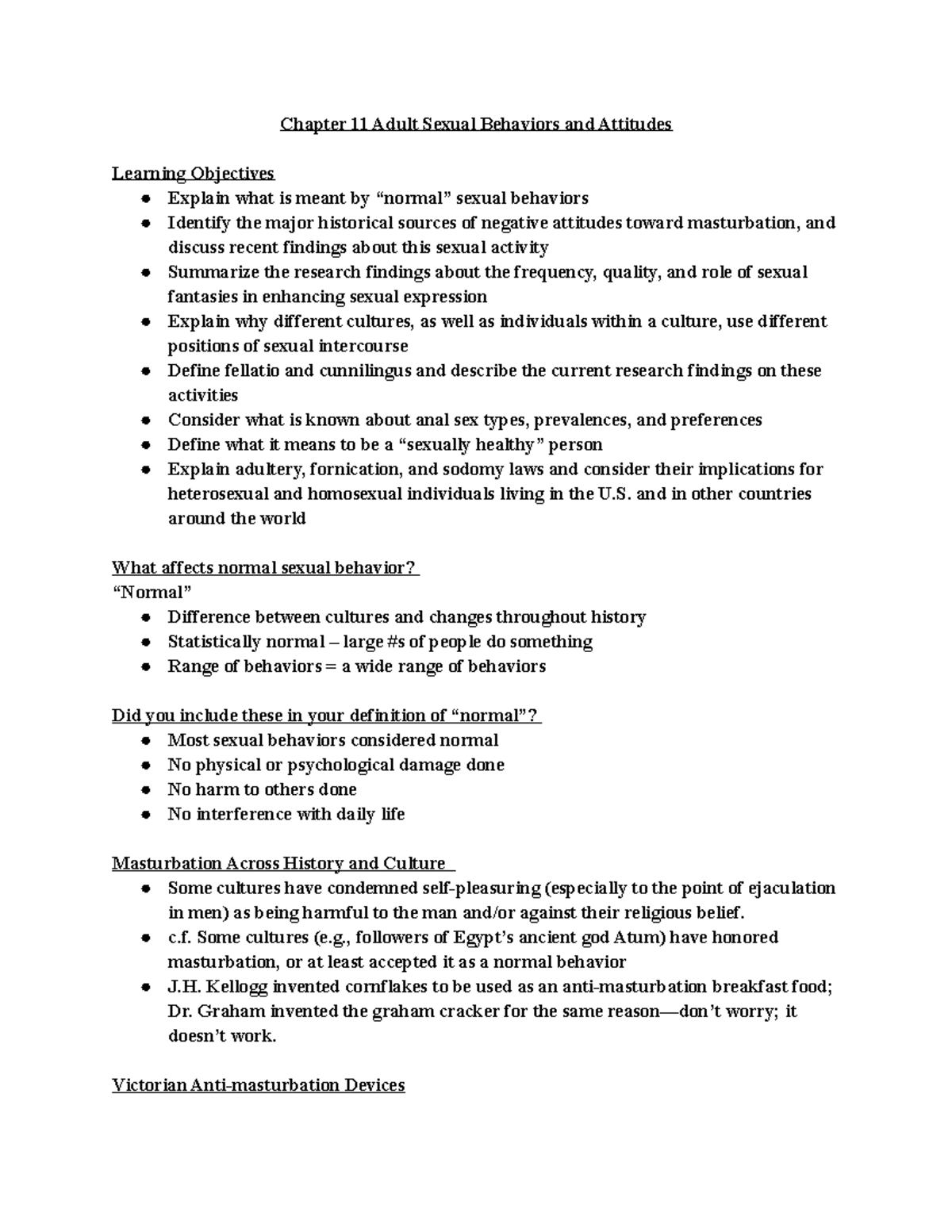 Chapter 11 Adult Sexual Behaviors and Attitudes - Chapter 11 Adult ...