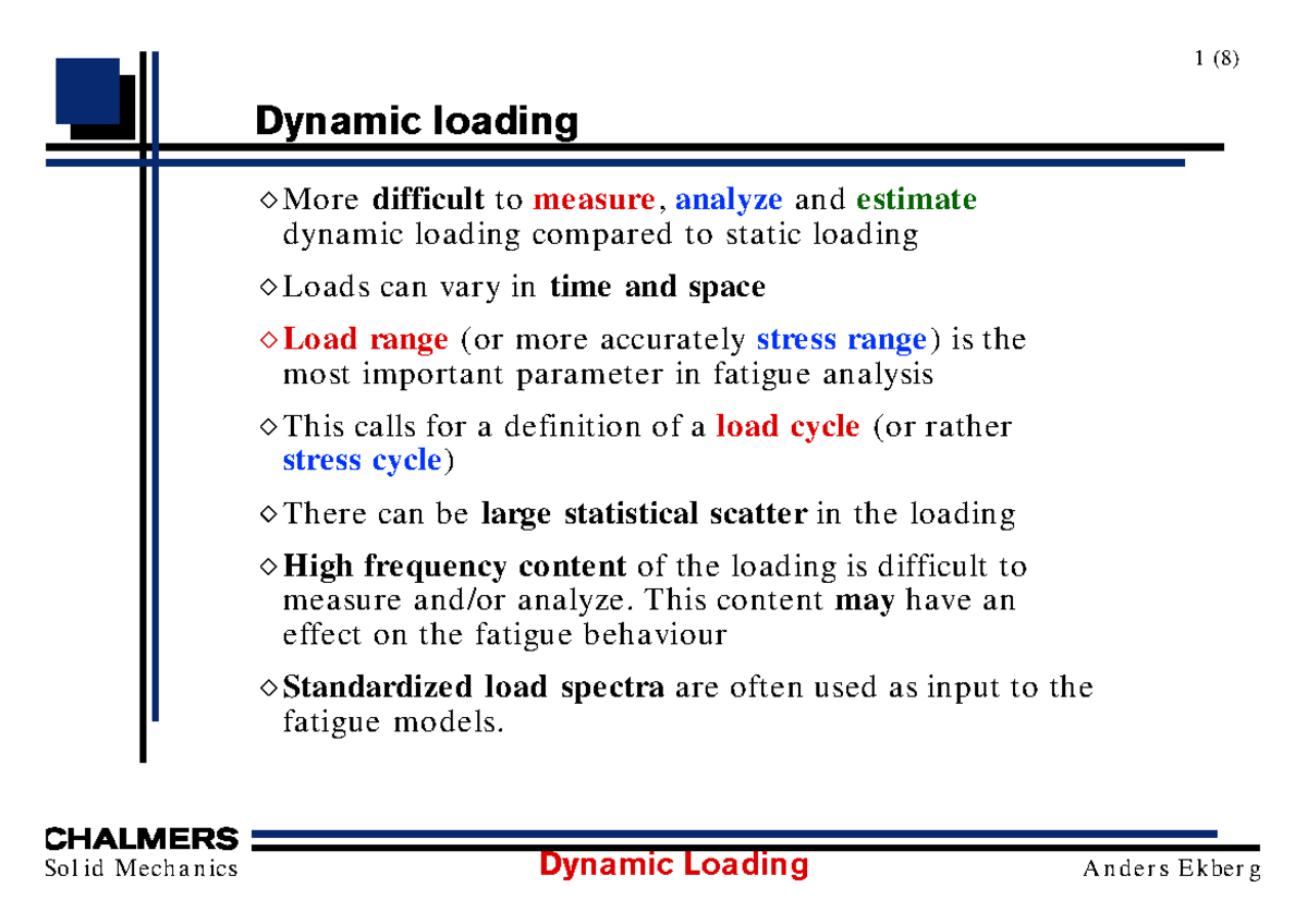 Beban Dinamis - SOL ID o E CH AN ICS Dynamic Loading A N D E RS KBE RG ...