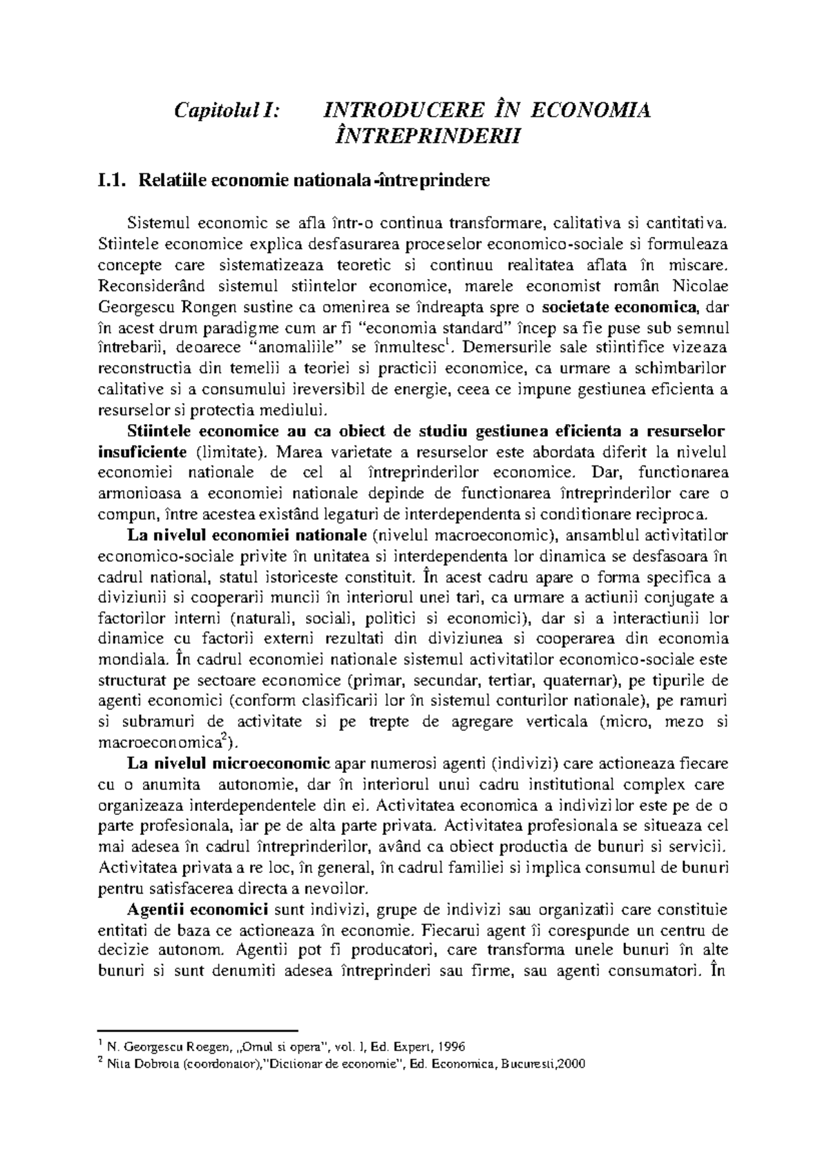 Economia intreprinderii pr ced3 - Capitolul I: INTRODUCERE ÎN ECONOMIA ...