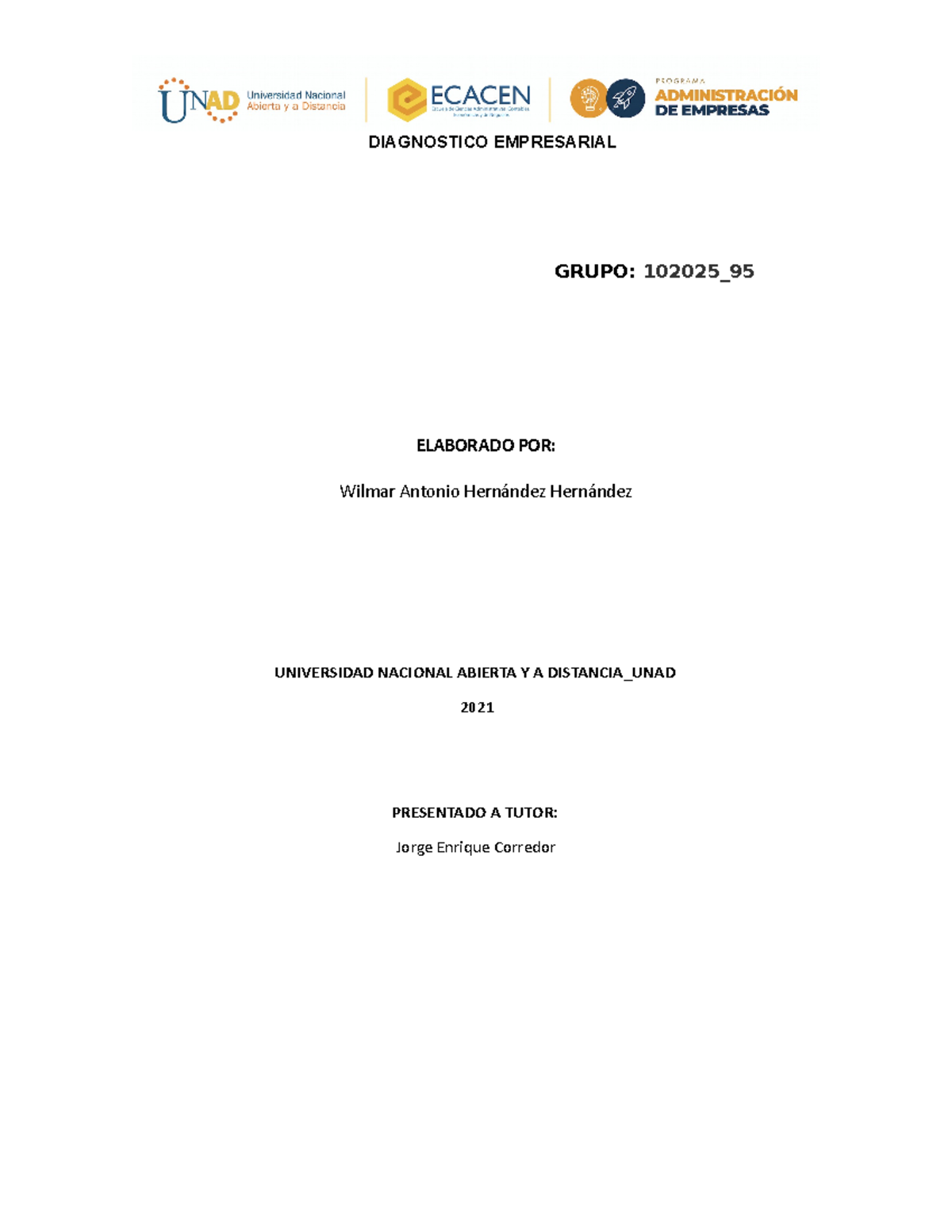 Diagnostico Empresarial Fase 3 Diagnostico Empresarial Grupo 102025
