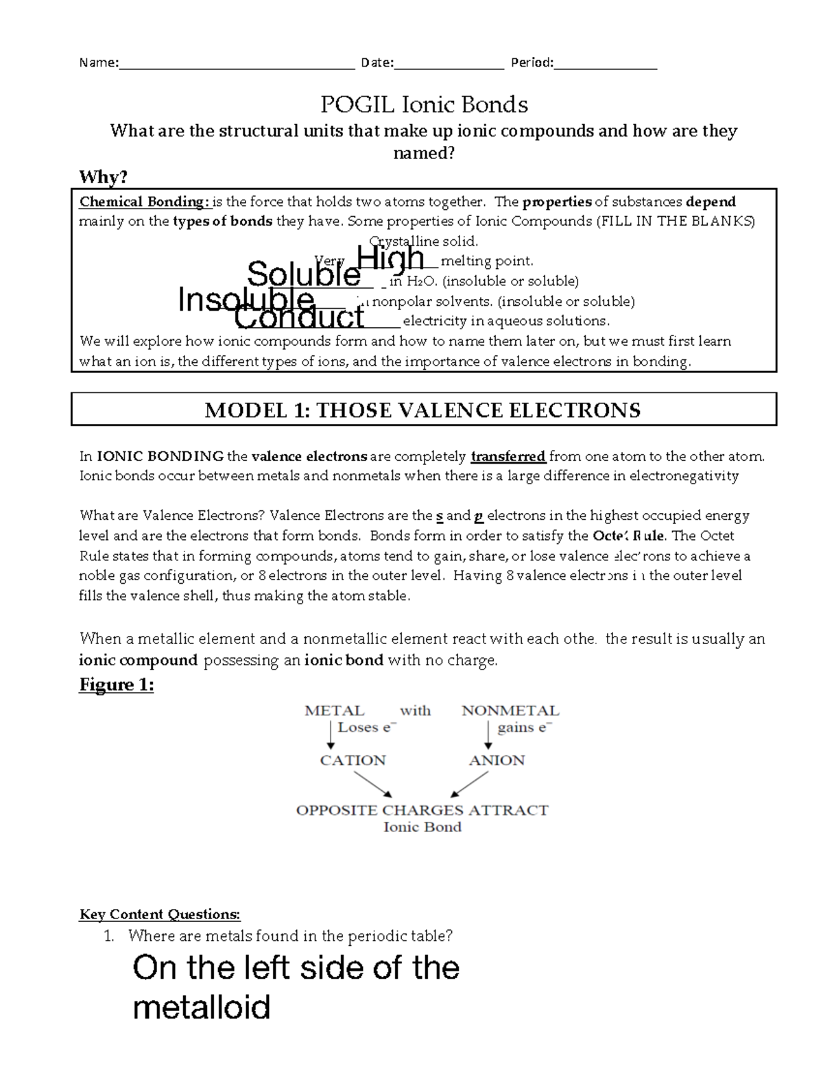 Pogil Intro to Ions and Ionic Compounds-2 - POGIL&Ionic&Bonds& - Studocu
