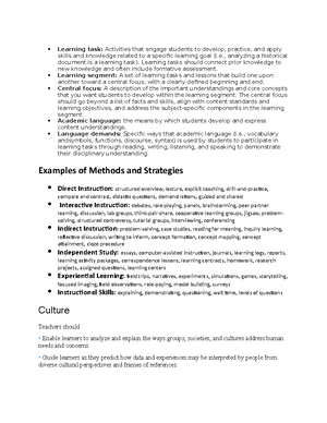 Social Studies Methods Notes - Cultural Asset: Cultural backgrounds and ...