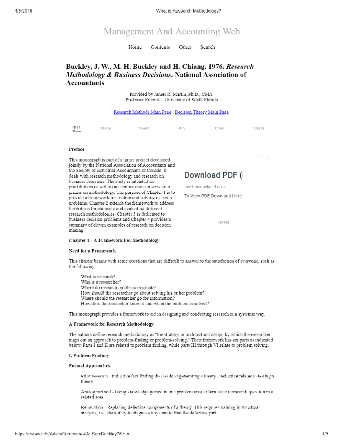 What is Research Methodology - RM-01SOM-Mar - Studocu