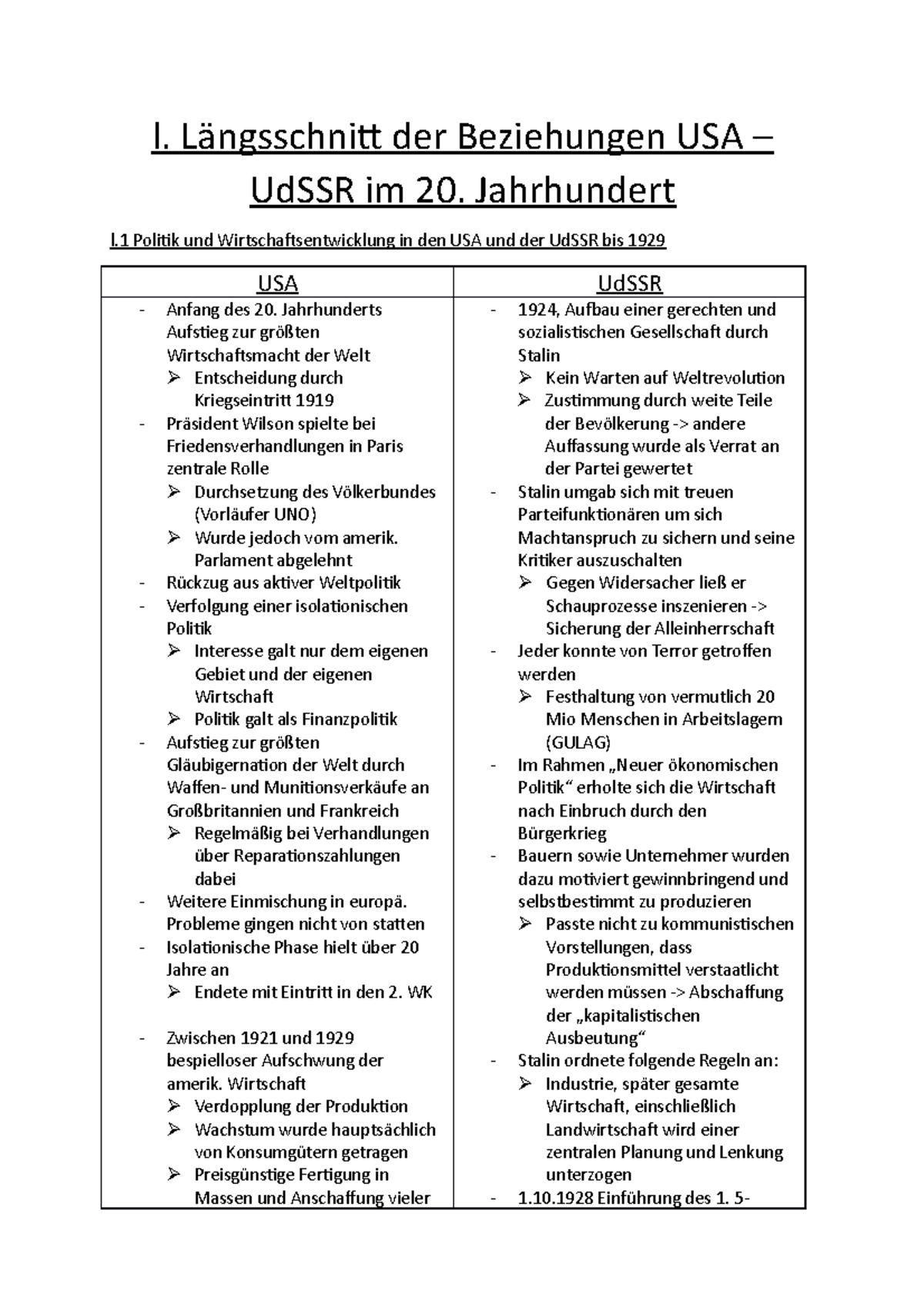 Geschichte-Politik und Wirtschaft USA Ud SSR 20. Jhrdt - l ...