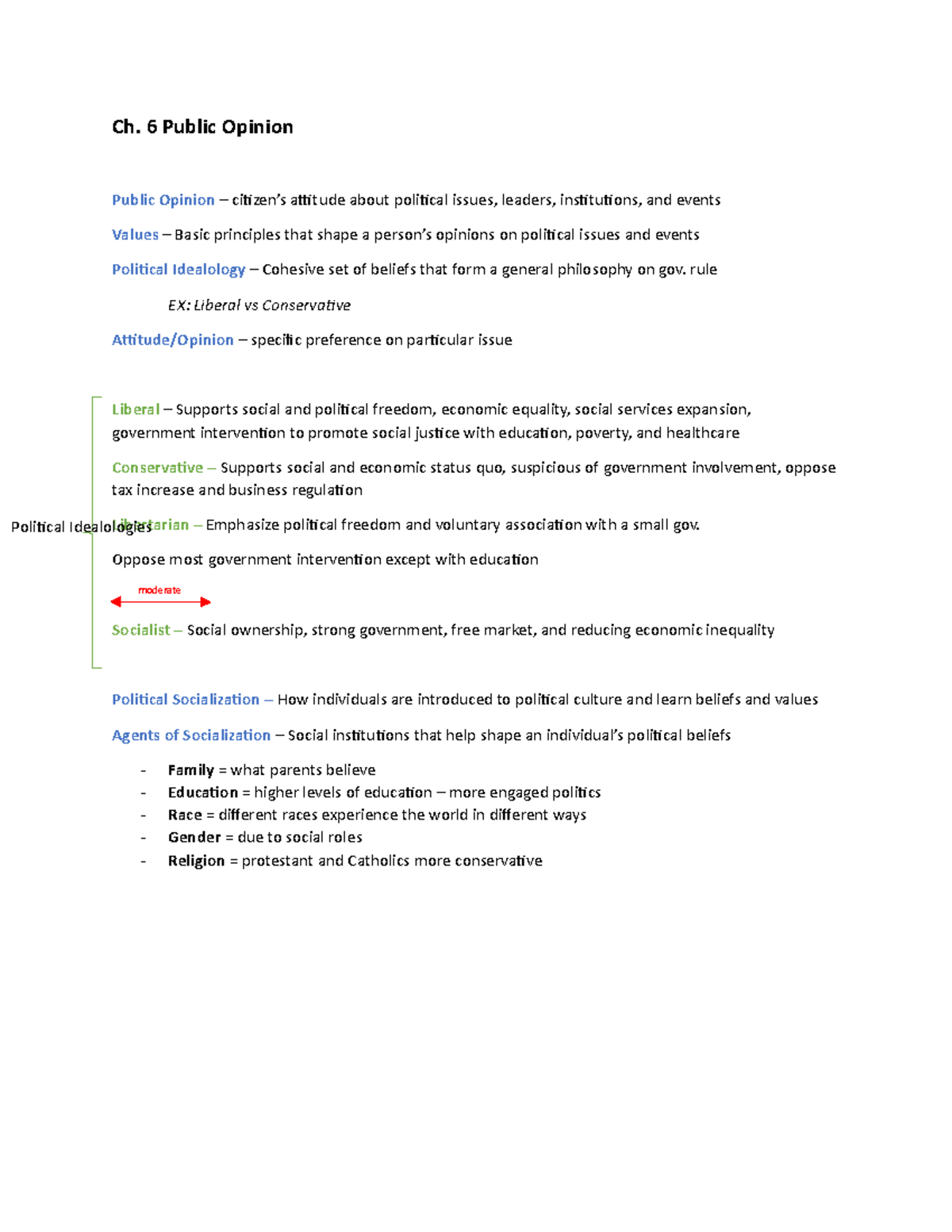 Ch. 6 Public Opinion - Power point notes and from textbook We the ...