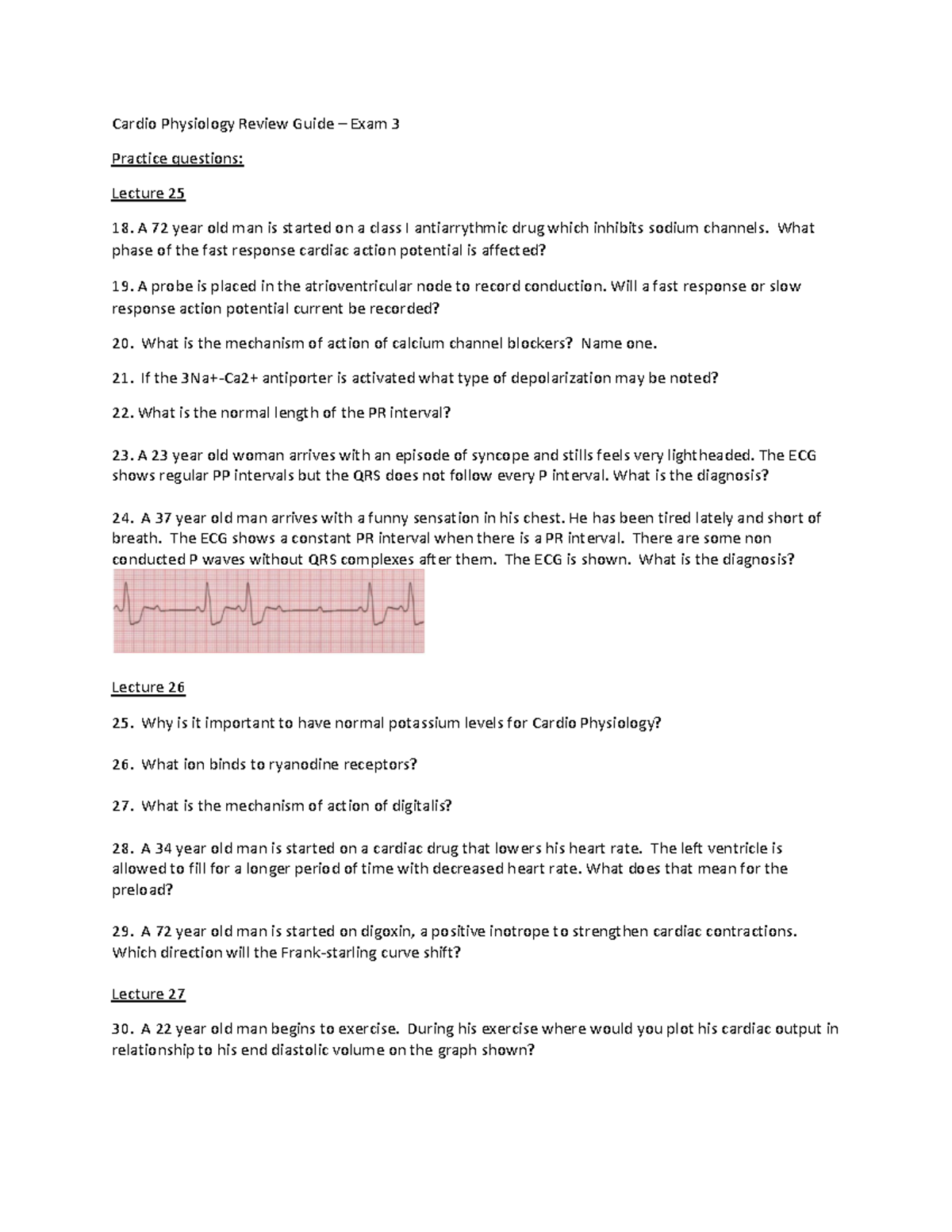 Exam 3 - Cardio Phys Focus Practice Q's - Cardio Physiology Review ...