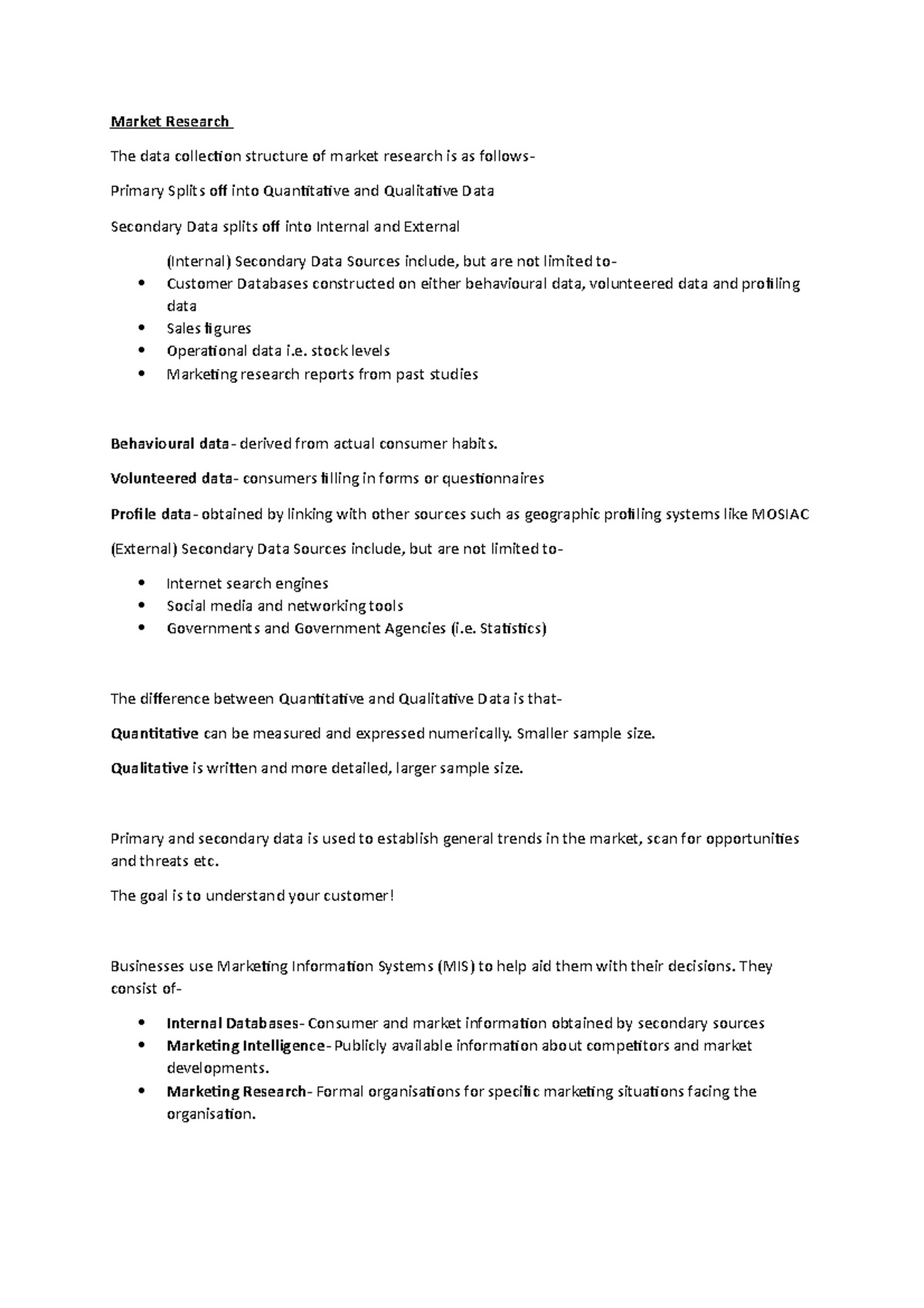 Market Research - Market Research The data collection structure of ...