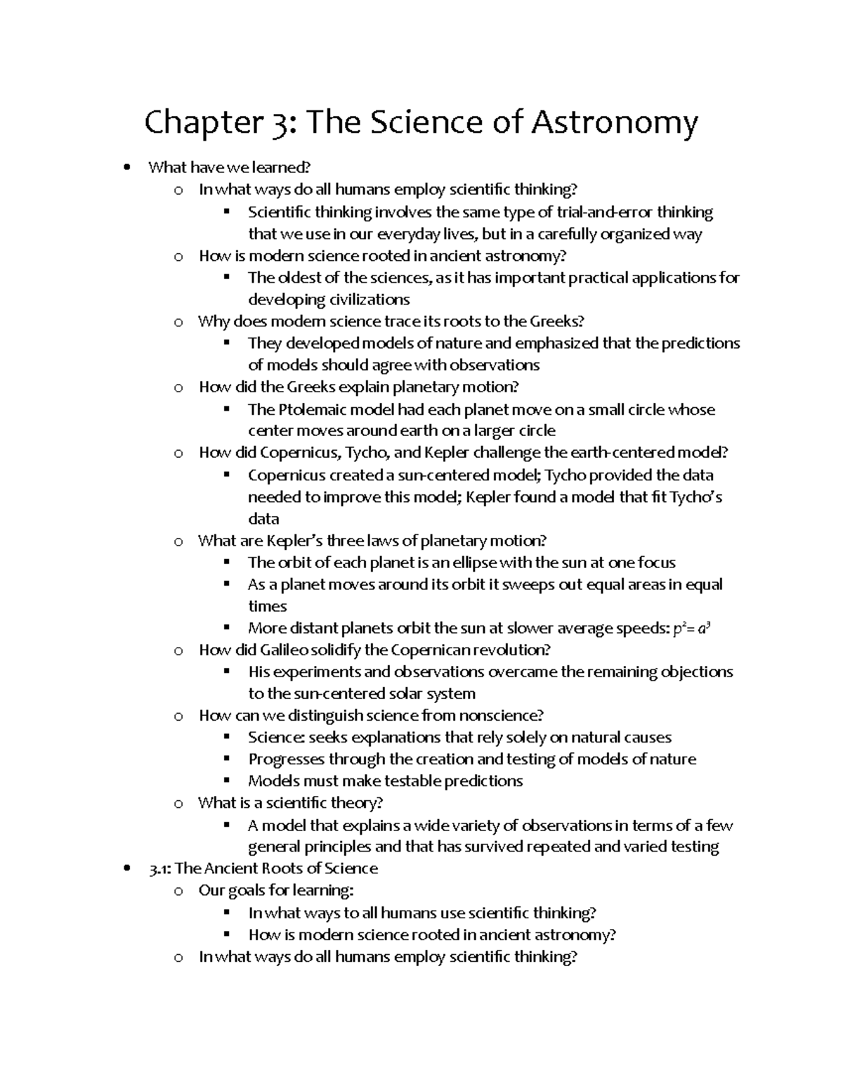 AST1110 - Chapter 3 Lecture Notes - Chapter 3: The Science of Astronomy ...