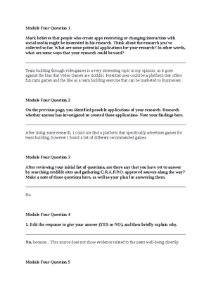 Joshua Lakin SCS 200 Applied Social Sciences - Module Three Question 1 ...