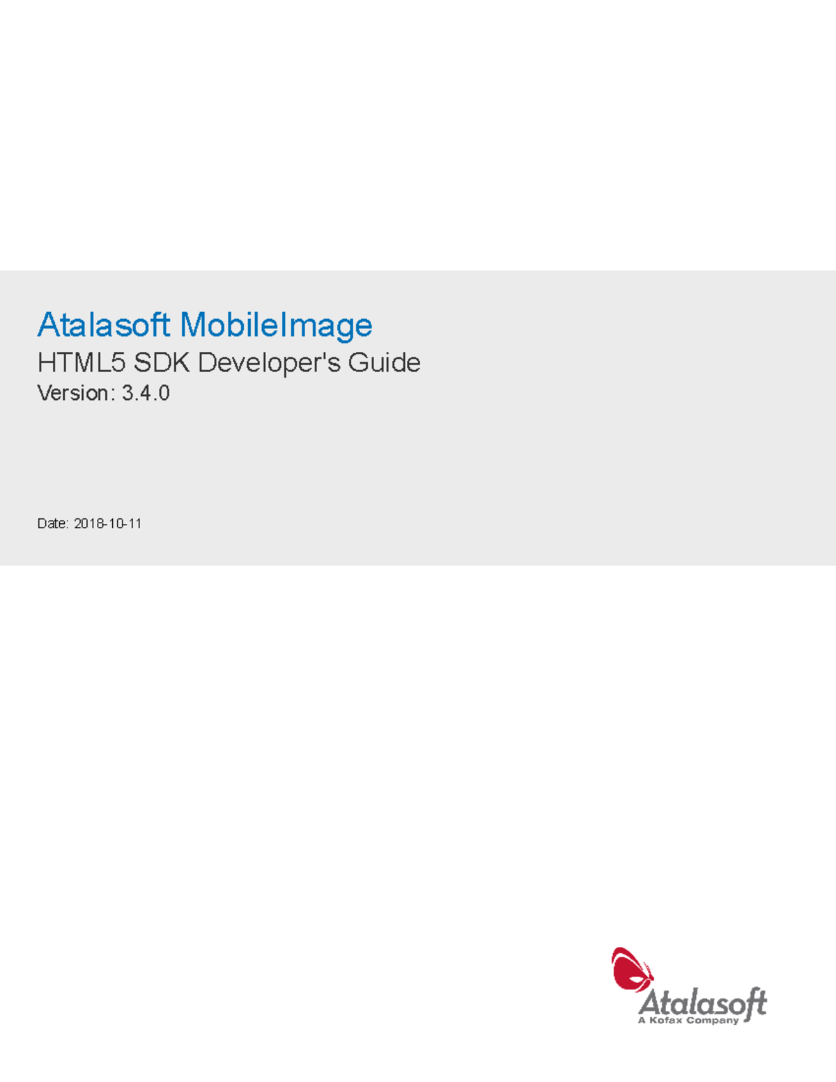HTML Mobile Developer Guide - Atalasoft MobileImage HTML5 SDK Developer's Guide Version: 3. Date ...