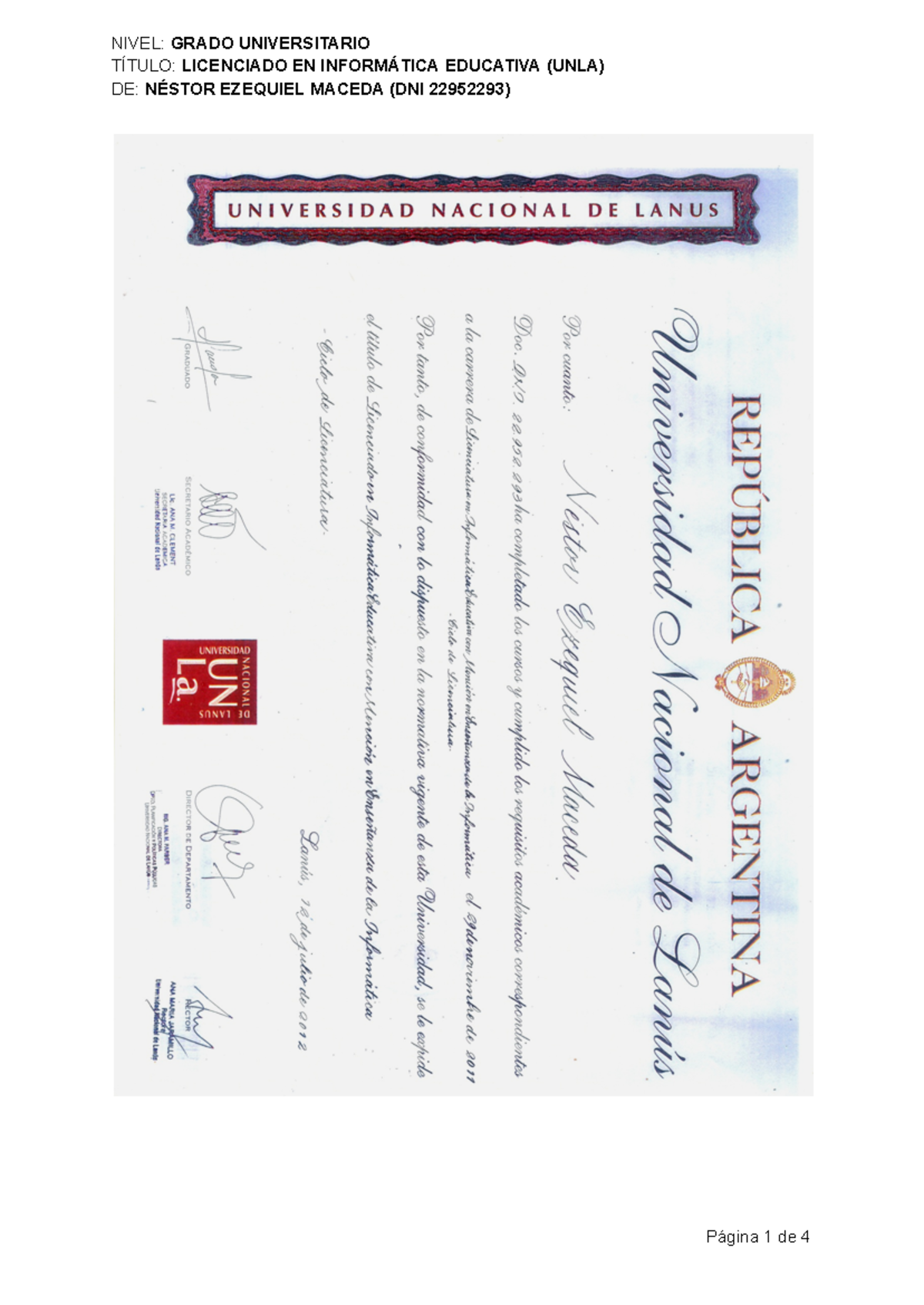 Titulo - Licenciado EN Informática Educativa - Educación y ...