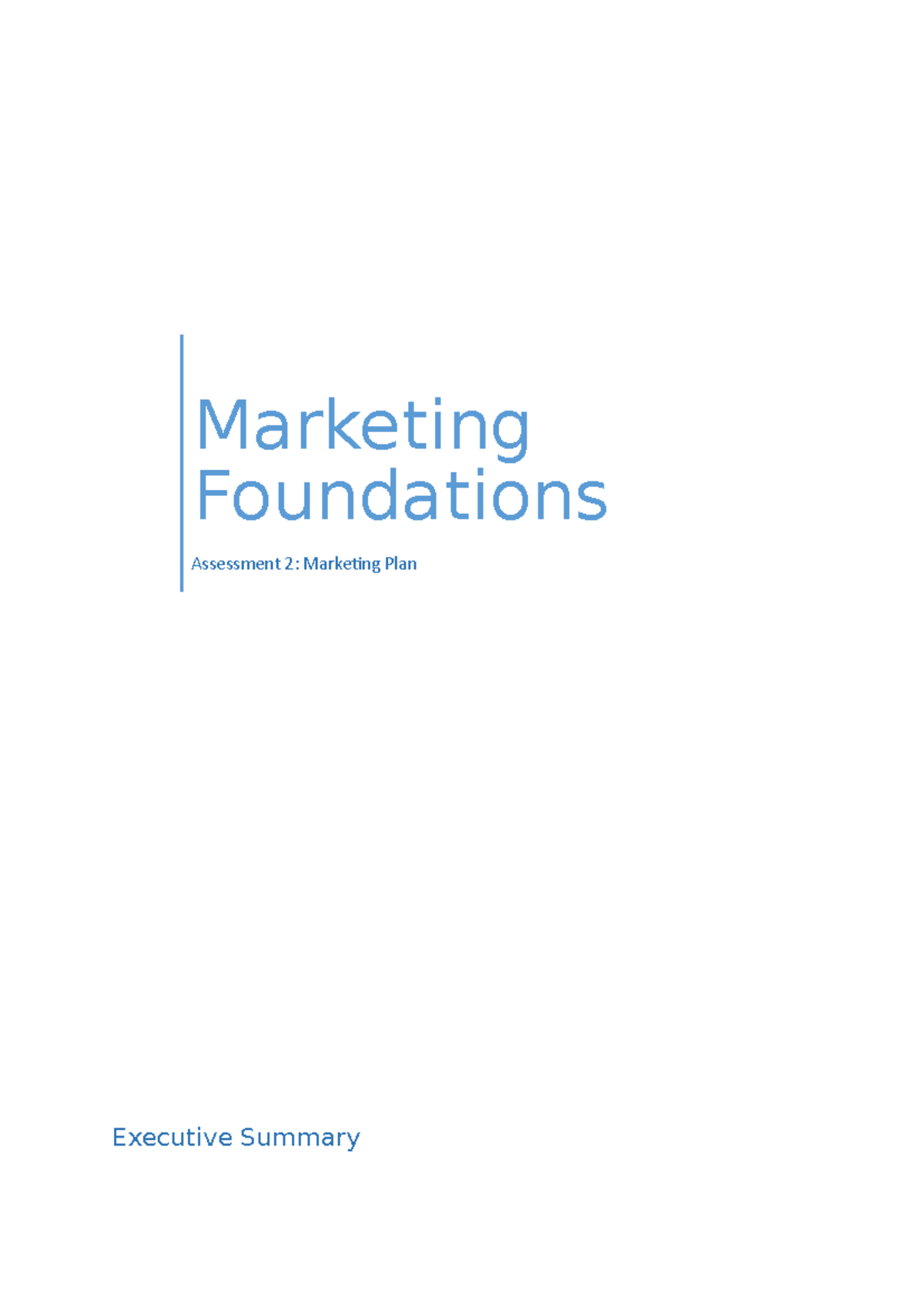 Seminar assignments - Marketing plan, Samsung - Marketing Foundations ...