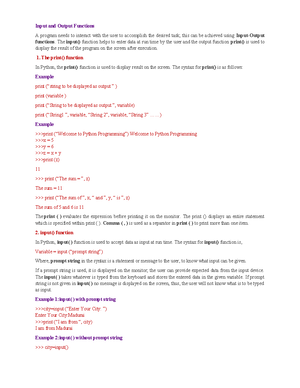 Exception - In this Chapter » Introduction » Syntax Errors » Exceptions » Built-in Exceptions ...