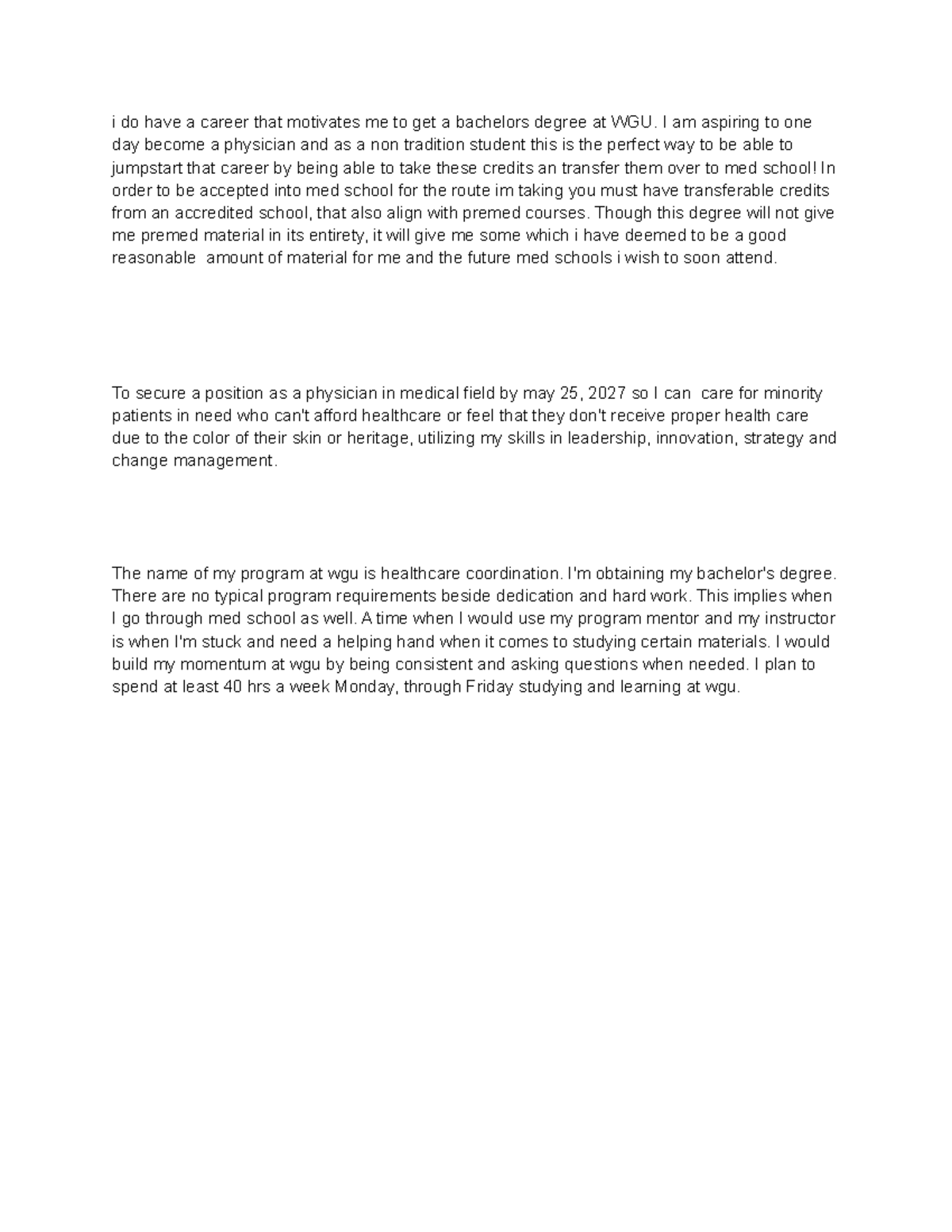 Wgu essay - this is something i thought would be helpful - i do have a ...