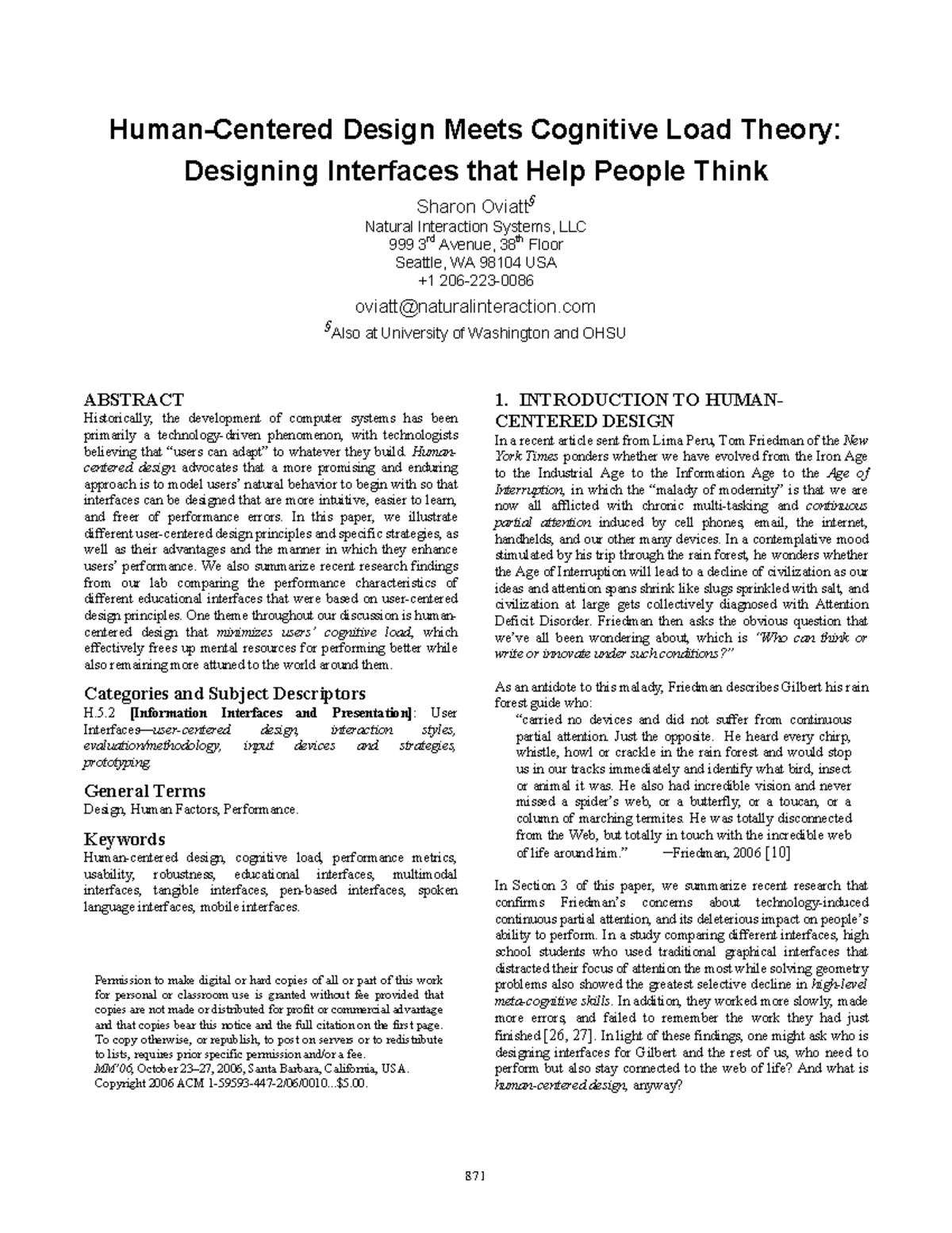 Human-centered design meets cognitive load theory designing interfaces ...