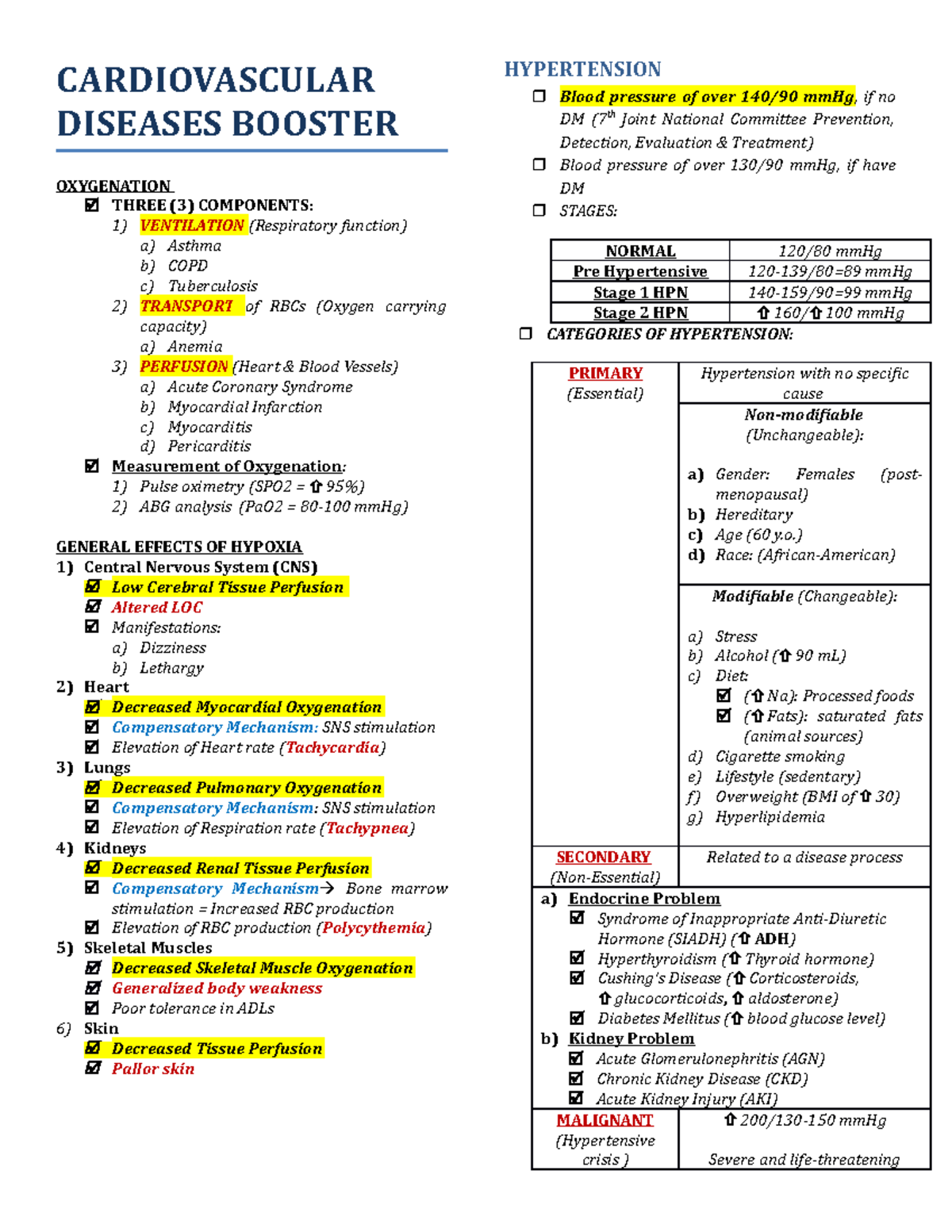 Cardiovascular- Diseases- Booster - CARDIOVASCULAR DISEASES BOOSTER ...
