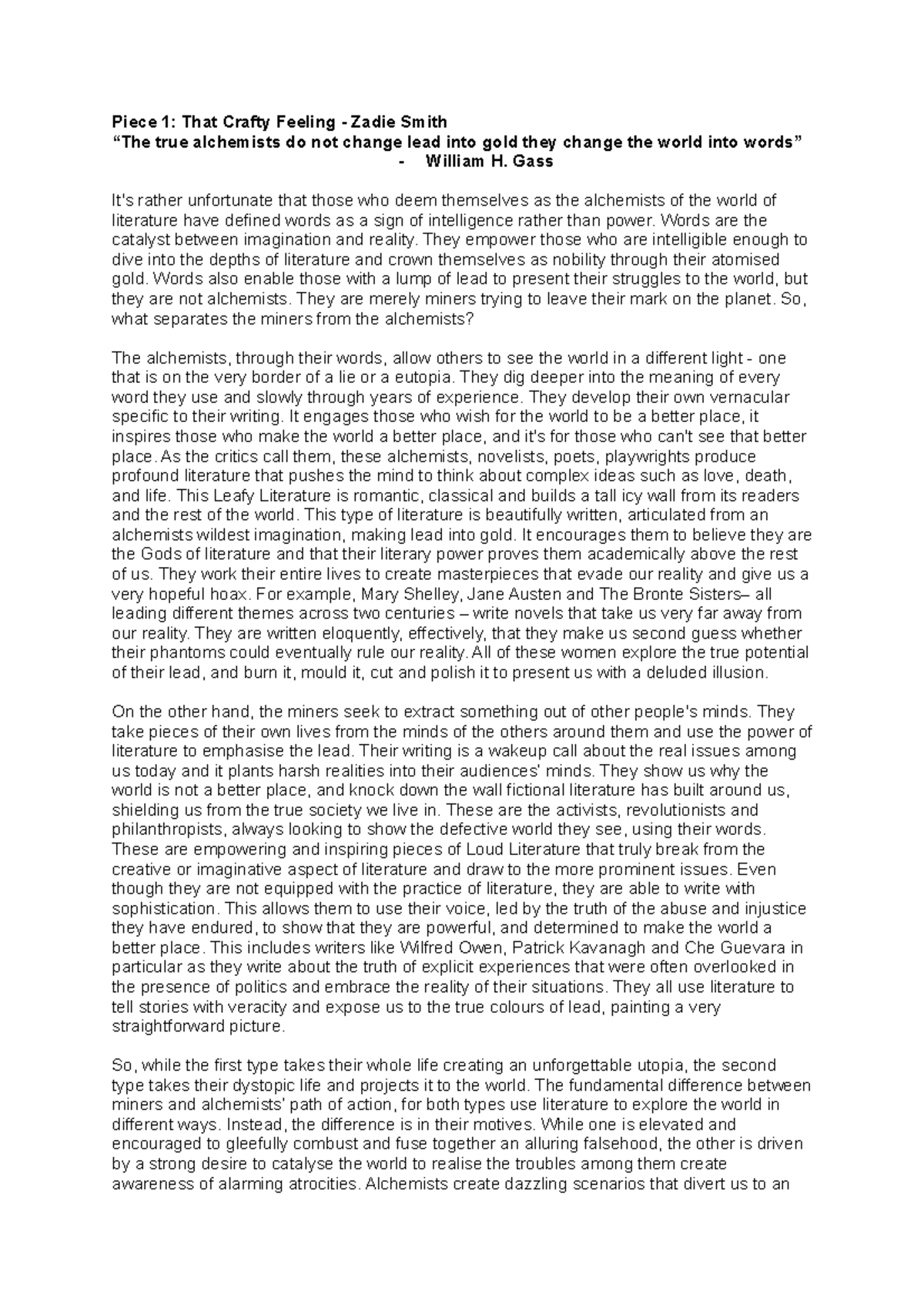 ENG ADV MOD C - Module C english Advanced - Piece 1: That Crafty ...