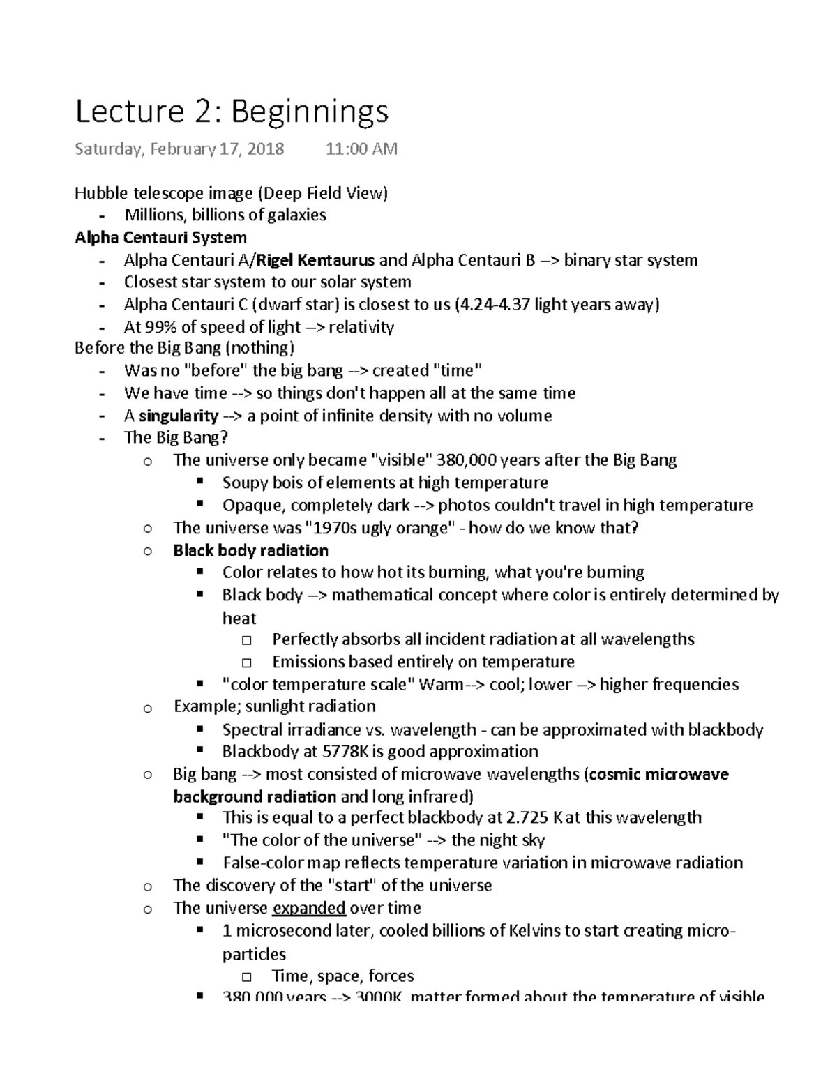 Lecture 2 Beginnings - Professor: Alex Glass - Lecture 2: Beginnings ...