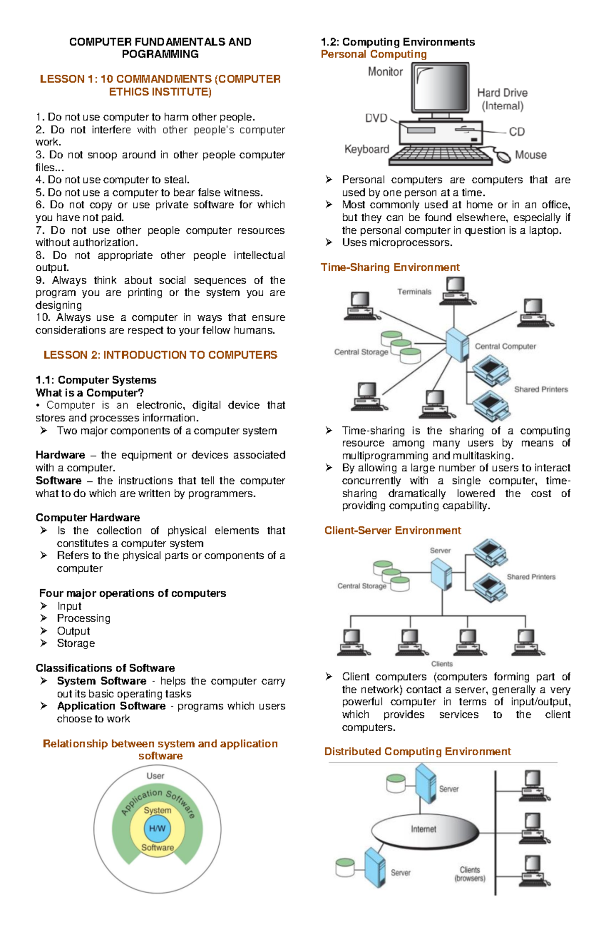 Computer- Fundamentals-AND- Pogramming Reviewer Draft - COMPUTER ...