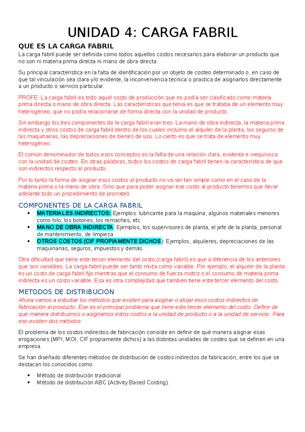 Unidad 4 Carga Fabril - UNIDAD 4: CARGA FABRIL QUE ES LA CARGA FABRIL ...