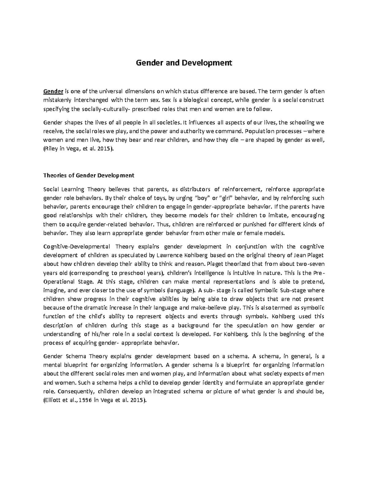 Module-2 - Notes - Gender and Development Gender is one of the ...