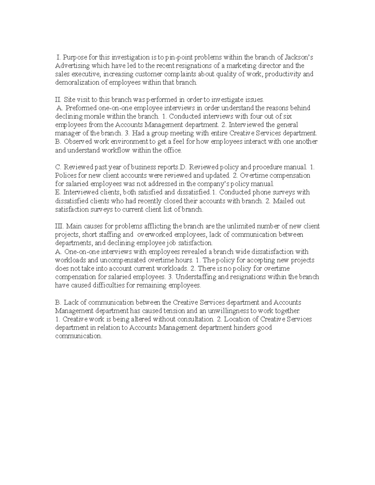 HR Process Case - practice summary - - Studocu