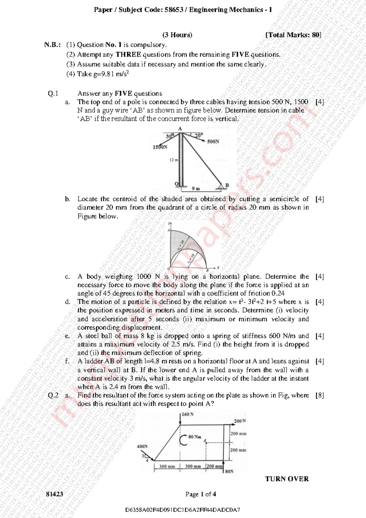 Be first-year-engineering semester-1 2019 december engineering-mechanics-emrev-2019 'c'-scheme ...