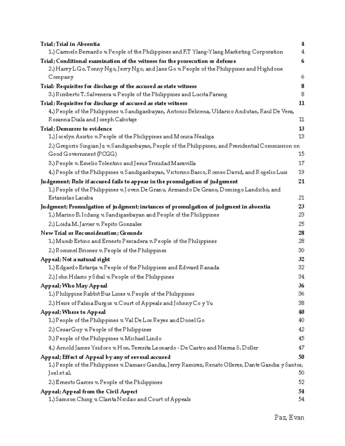 Crimpro case digest (Rule 119-126) - 2.) Harry L Go. Tonny Ngo, Jerry ...