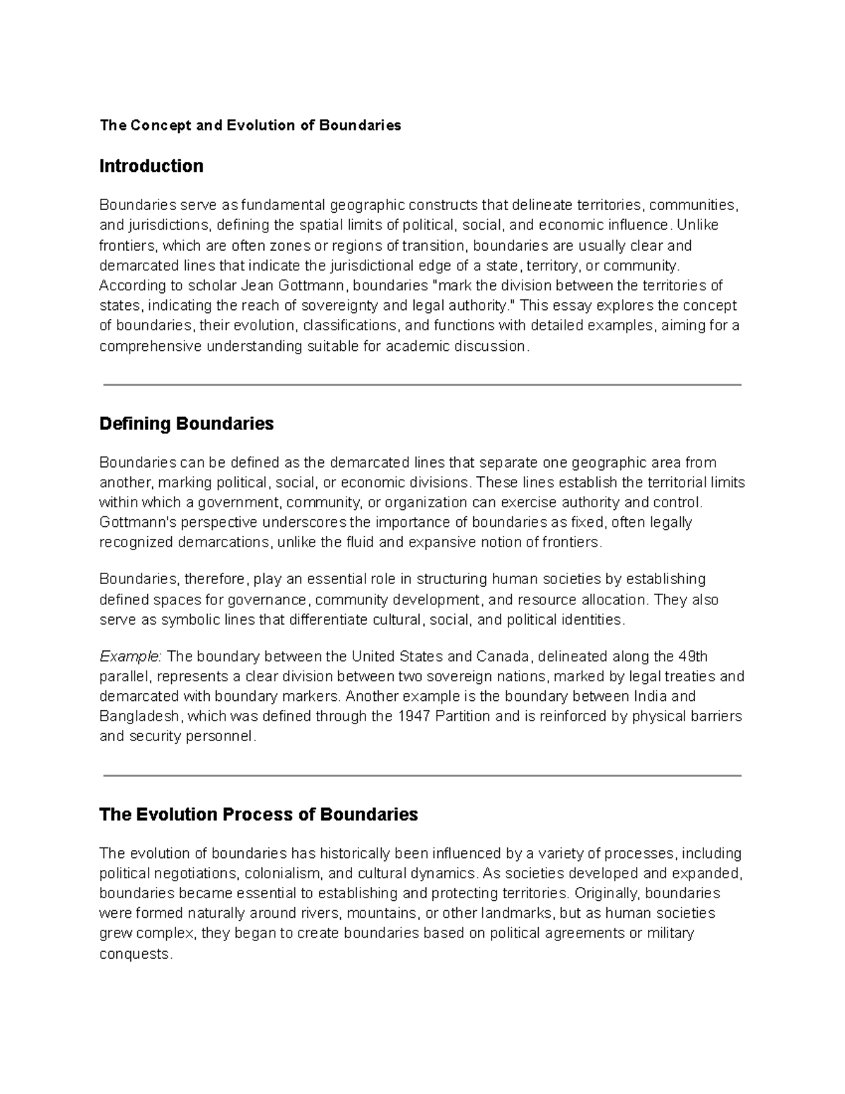 boundaries concept and types - The Concept and Evolution of Boundaries ...