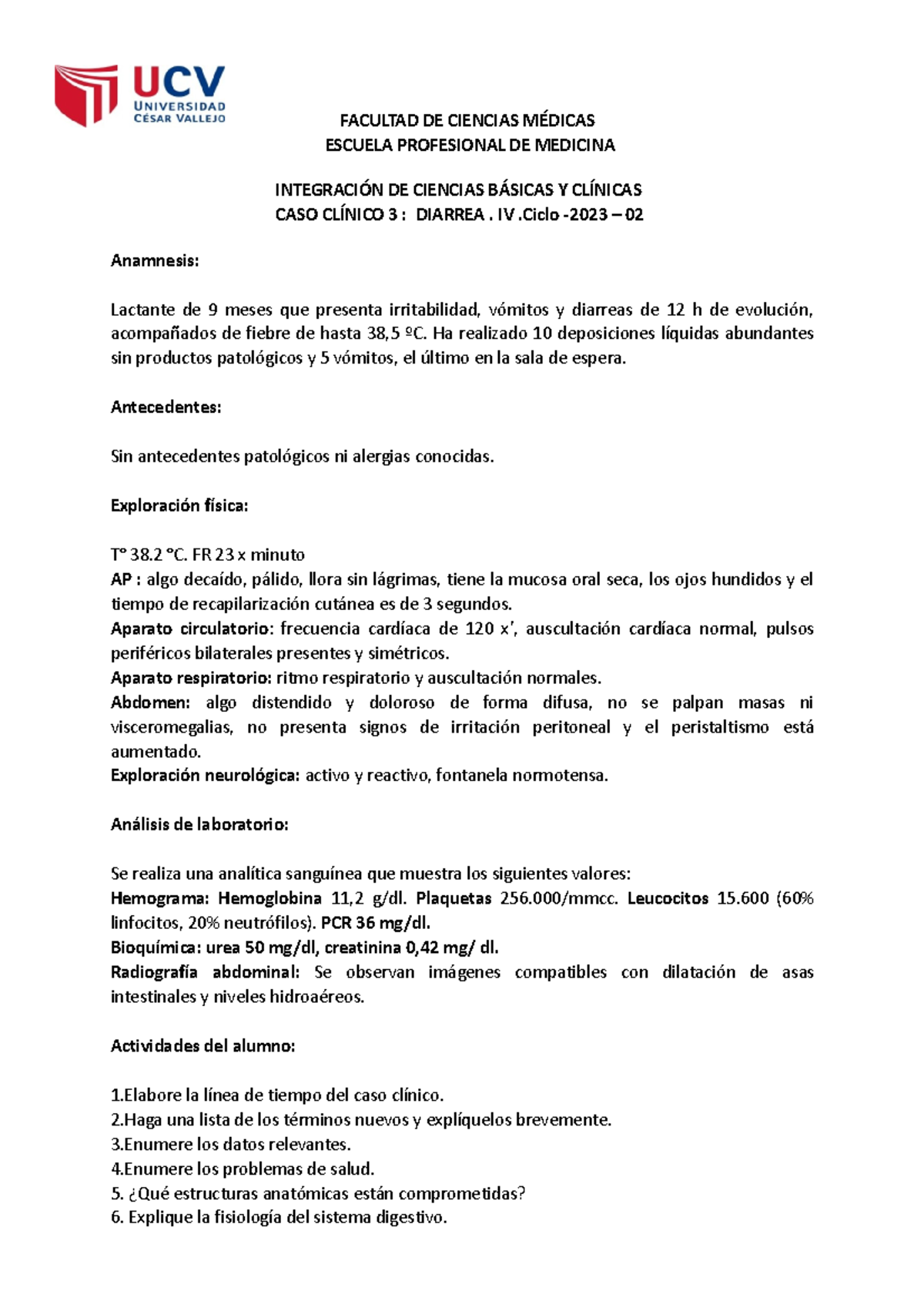 Caso clínico 3 - Lactante de 9 meses que presenta irritabilidad ...