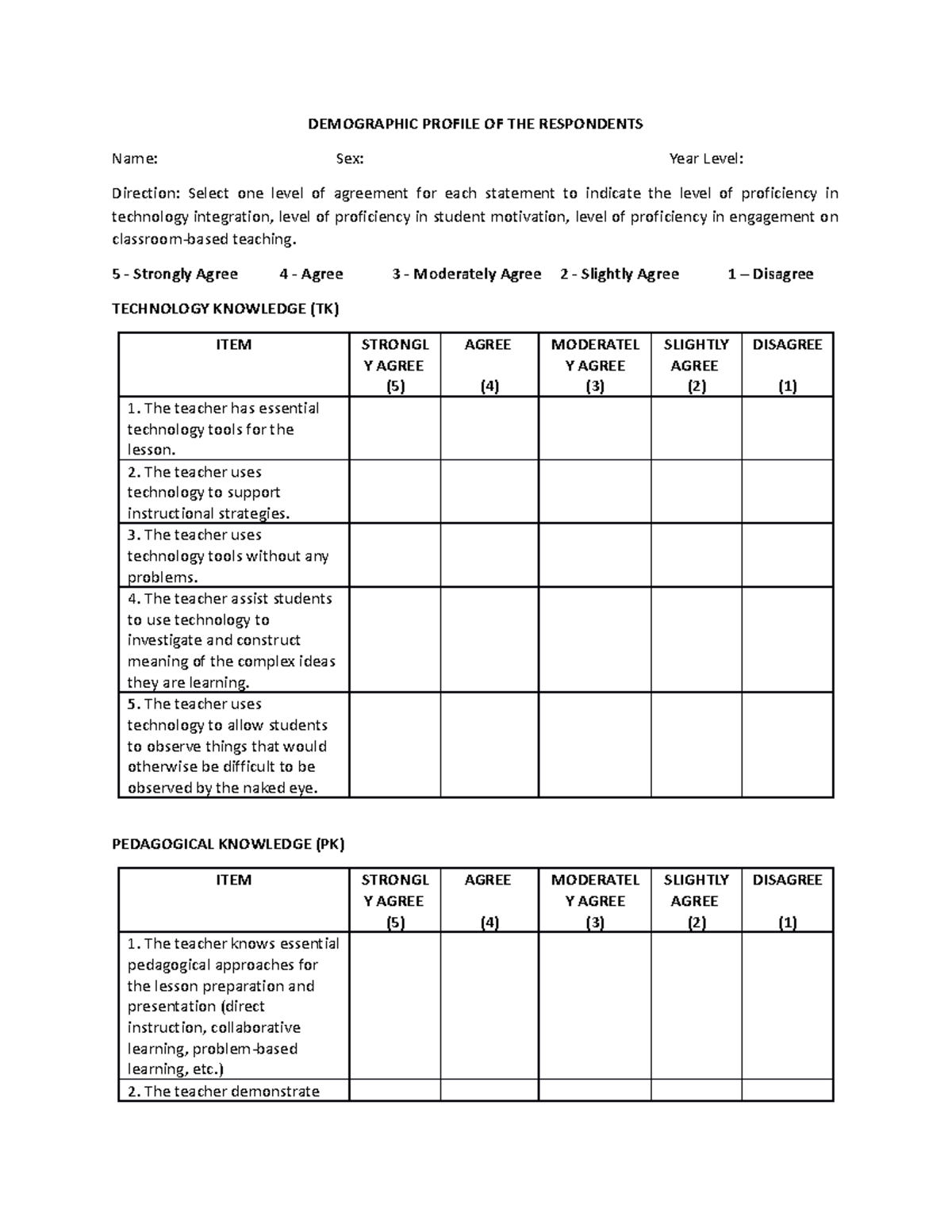 Demographic Profile OF THE Respondents - Copy - DEMOGRAPHIC PROFILE OF ...