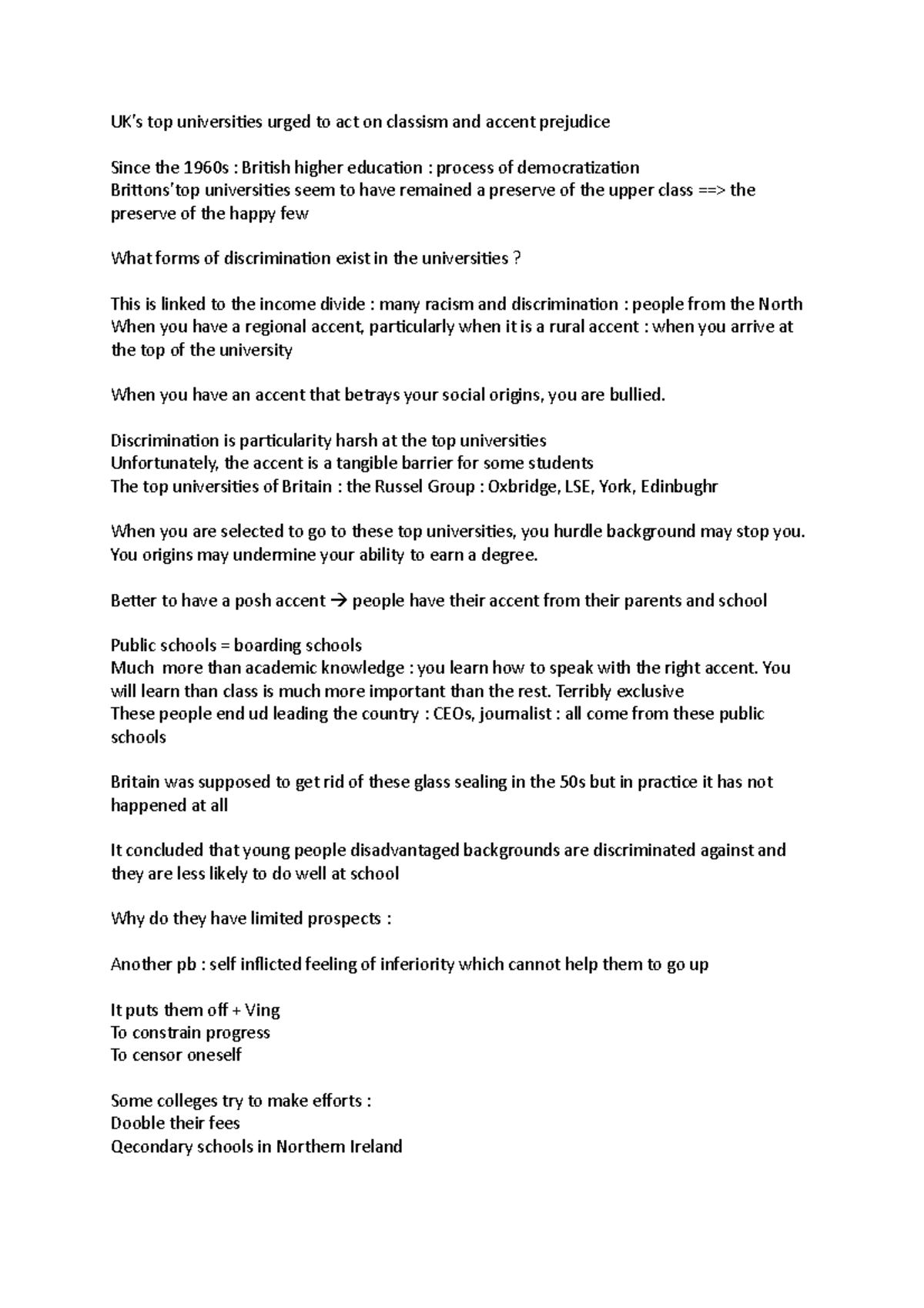 UK’s top universities urged to act on classism and accent prejudice ...