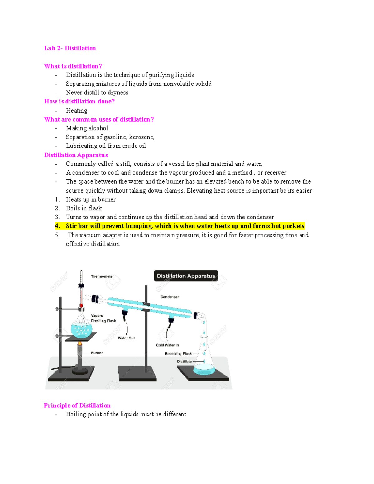 Lab Lecture 2 Distilliation - Lab 2- Distillation What is distillation ...