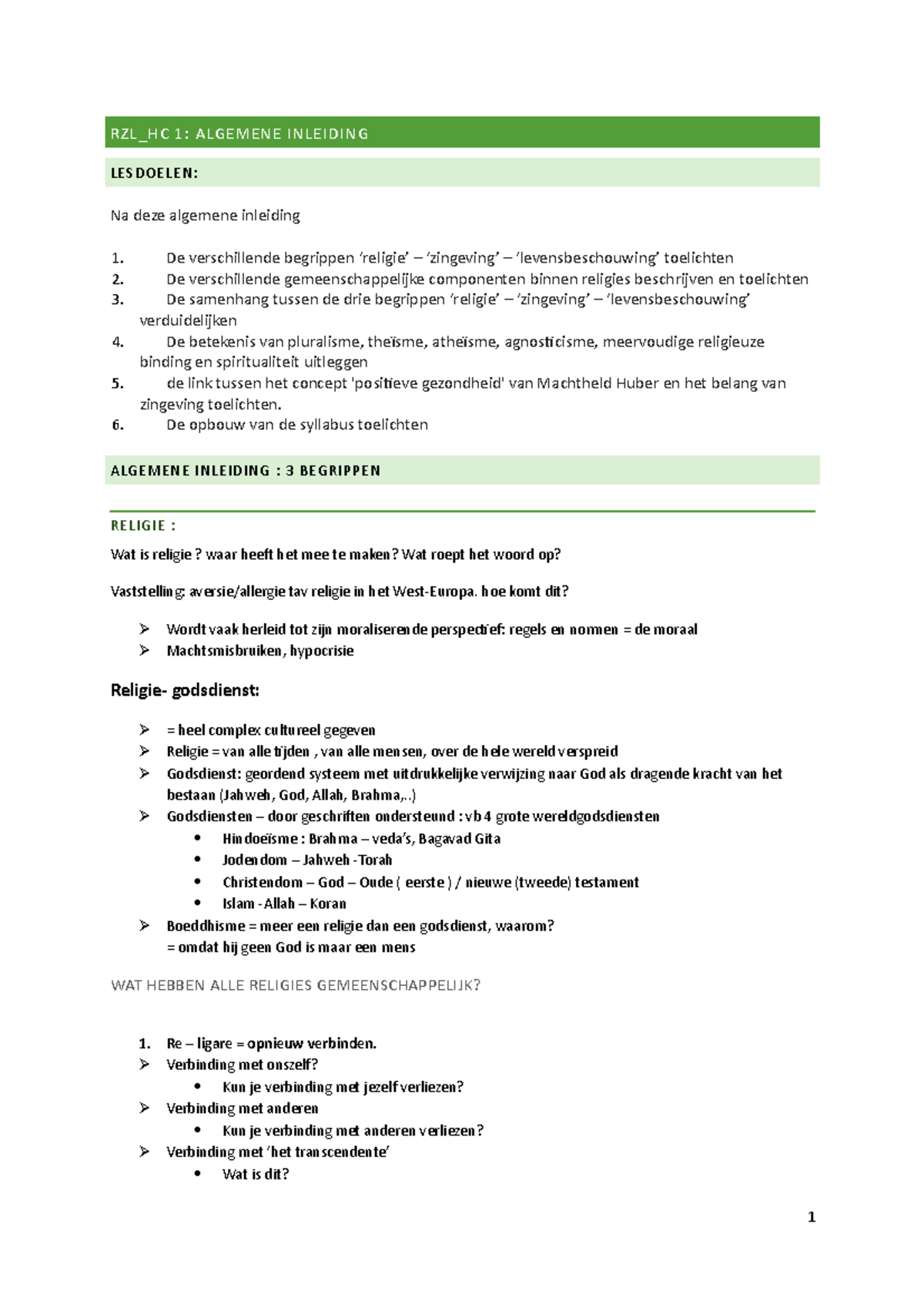 V RZL HC1 algemene inleiding - RZL_HC 1: ALGEMENE INLEIDING LESDOELEN ...
