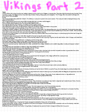 Rev euro 1 - European Viking notes - •Beginning in 8th century ...