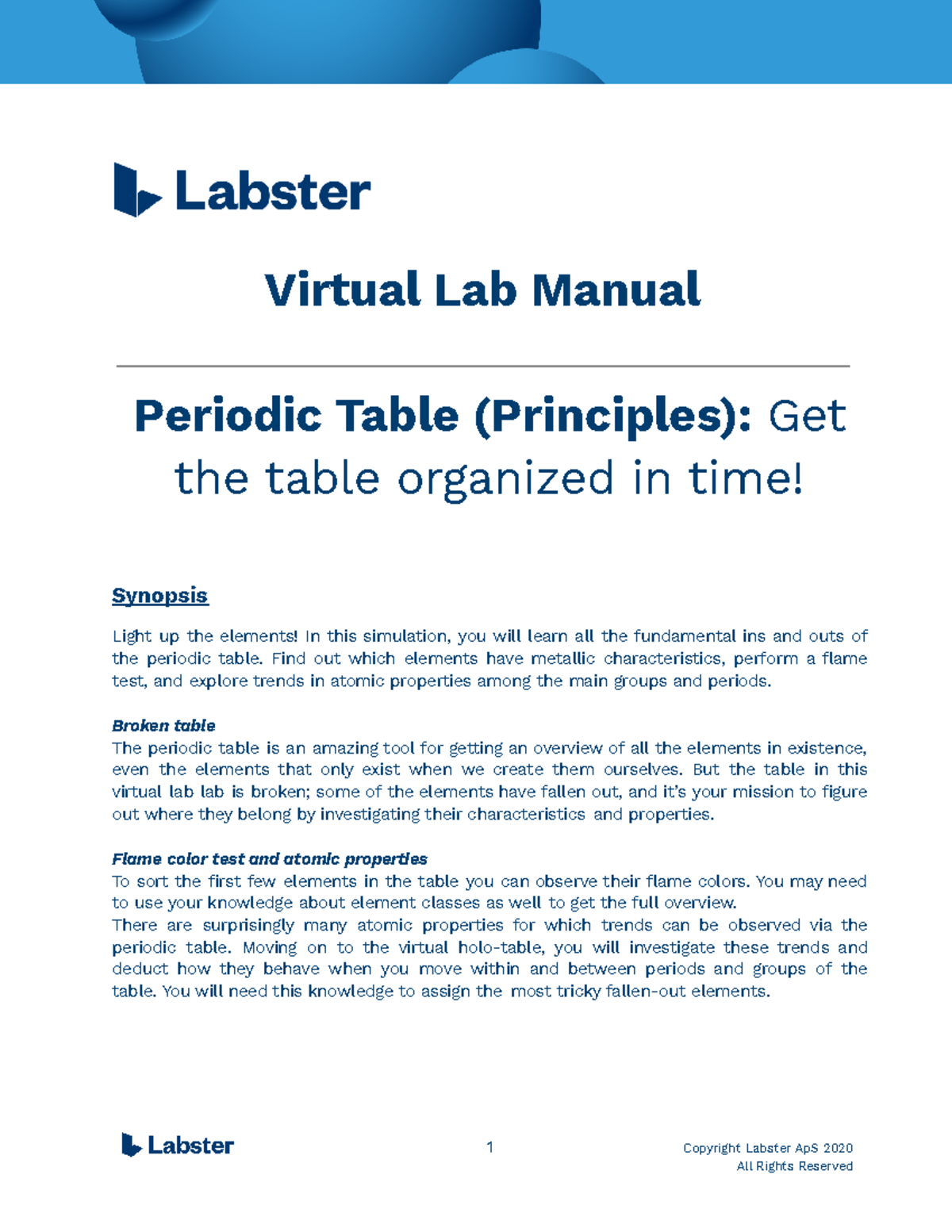 21FBaruch 1004L3 - For Chem, - Virtual Lab Manual Periodic Table ...