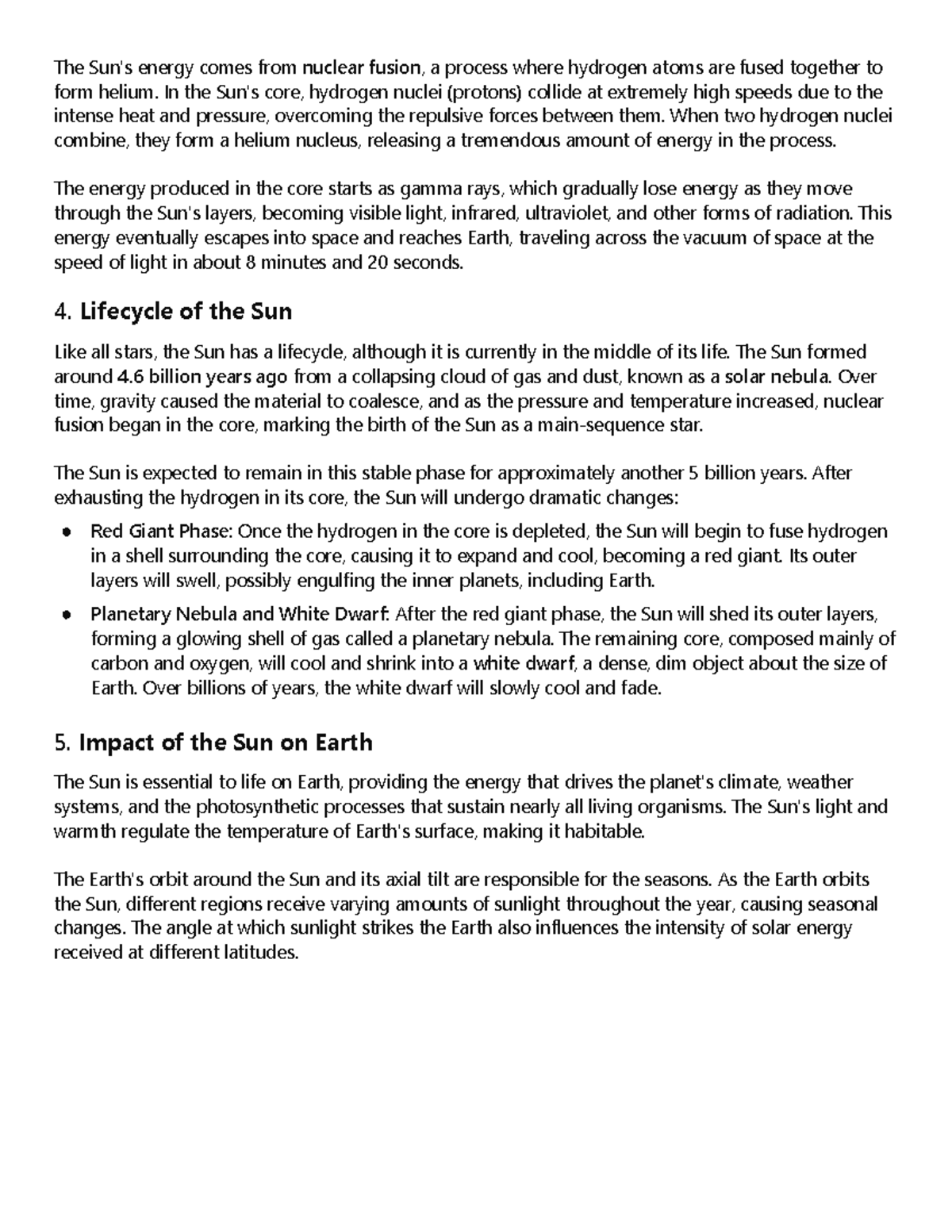 Tefe - english - The Sun's energy comes from nuclear fusion, a process ...