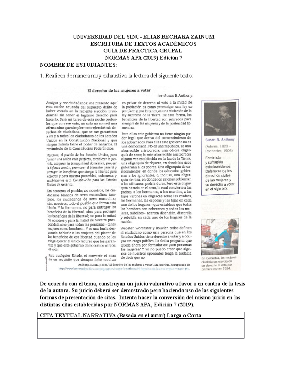 GUÍA DE Práctica- Citas APA - UNIVERSIDAD DEL SINÚ- ELIAS BECHARA ...